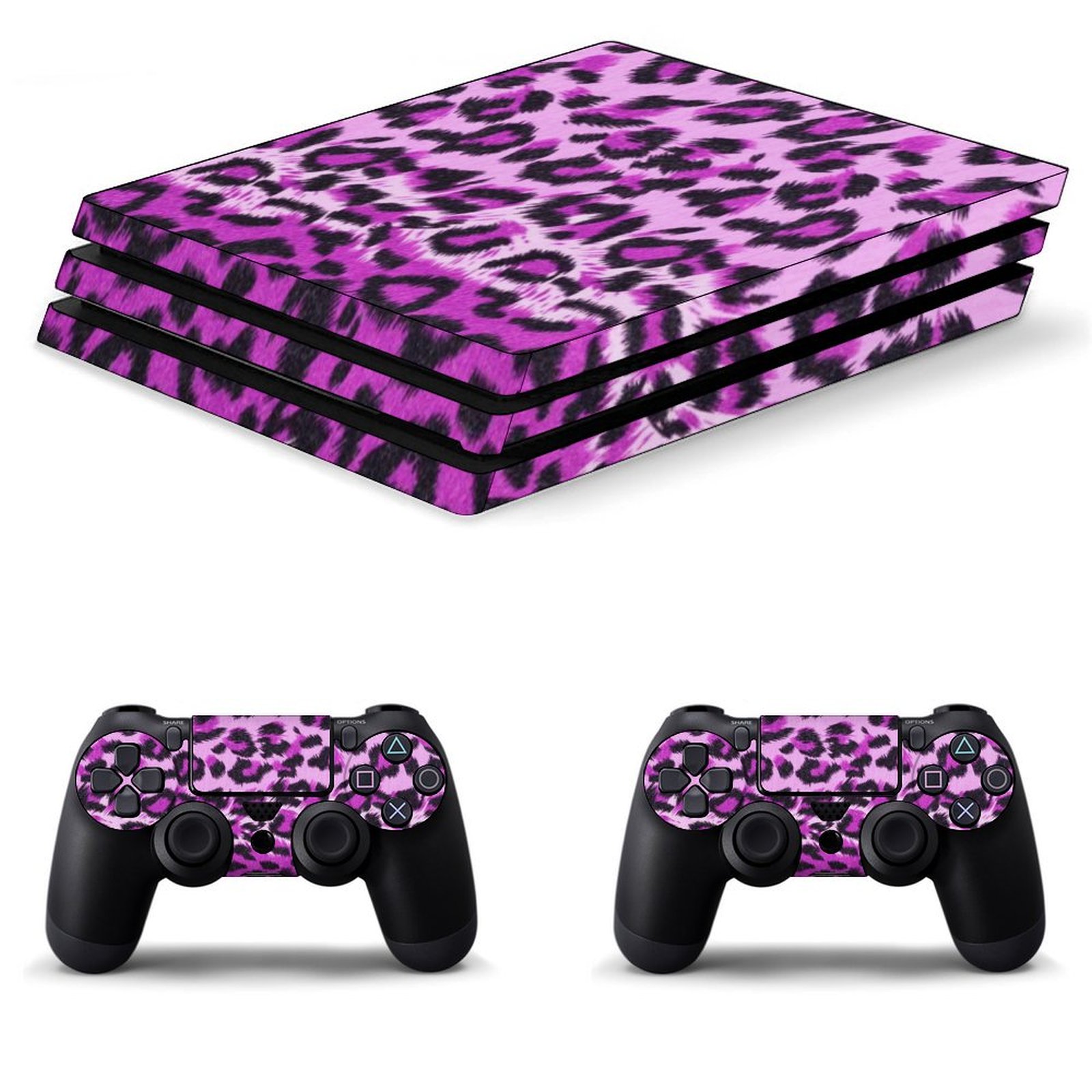 Gradient Purple Leopard Print PS4/PS4 Pro/PS4 Slim Skin Sticker For ...