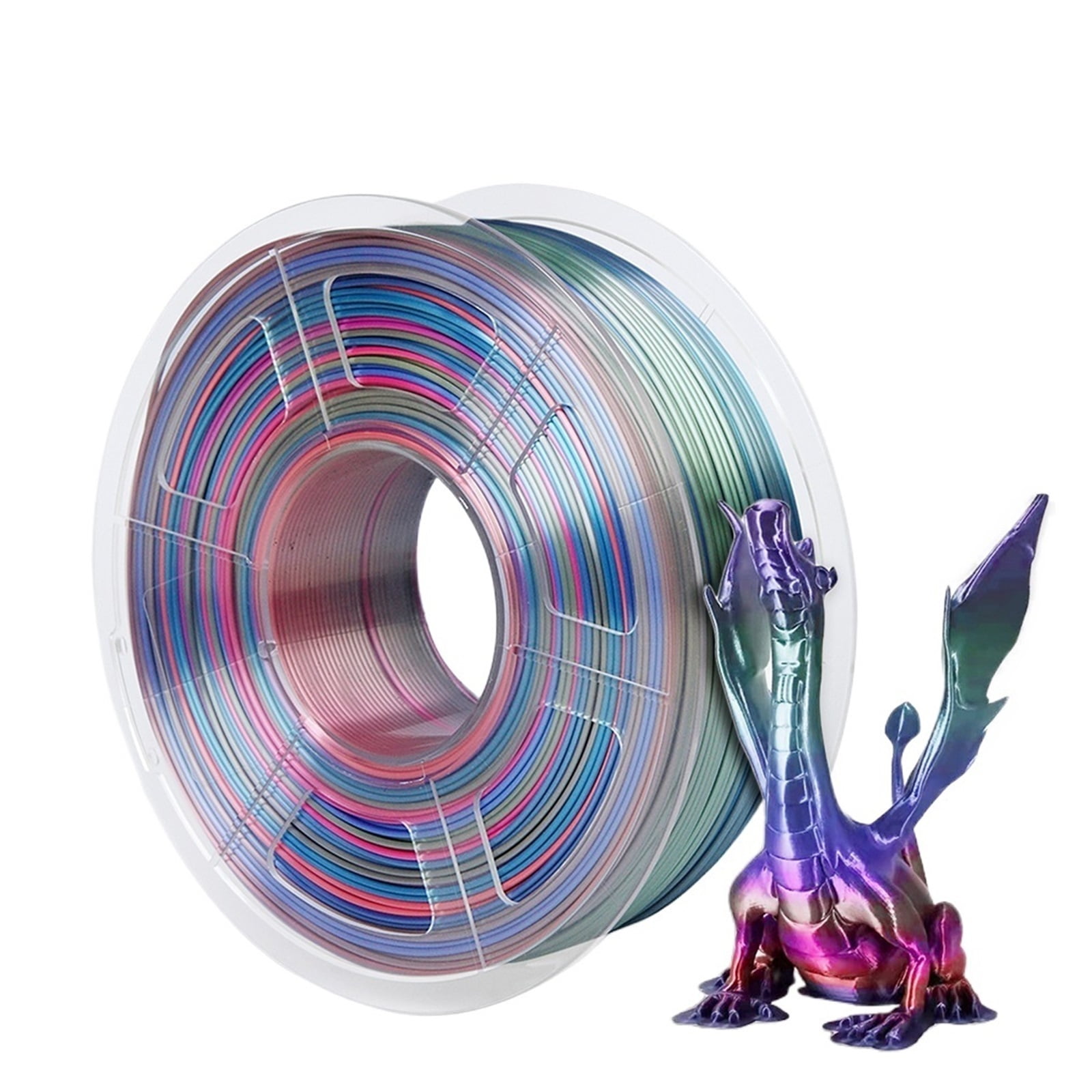 Gradient Rainbow 3D Printer Filament, Silk PLA 1.75mm Sublimation ...