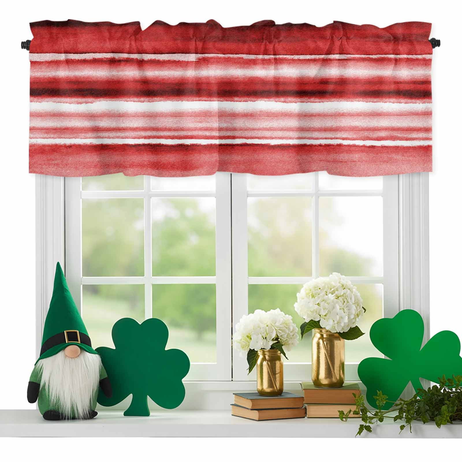 Gradient Red Valances for Windows, Watercolor Abstract Gradient Red ...