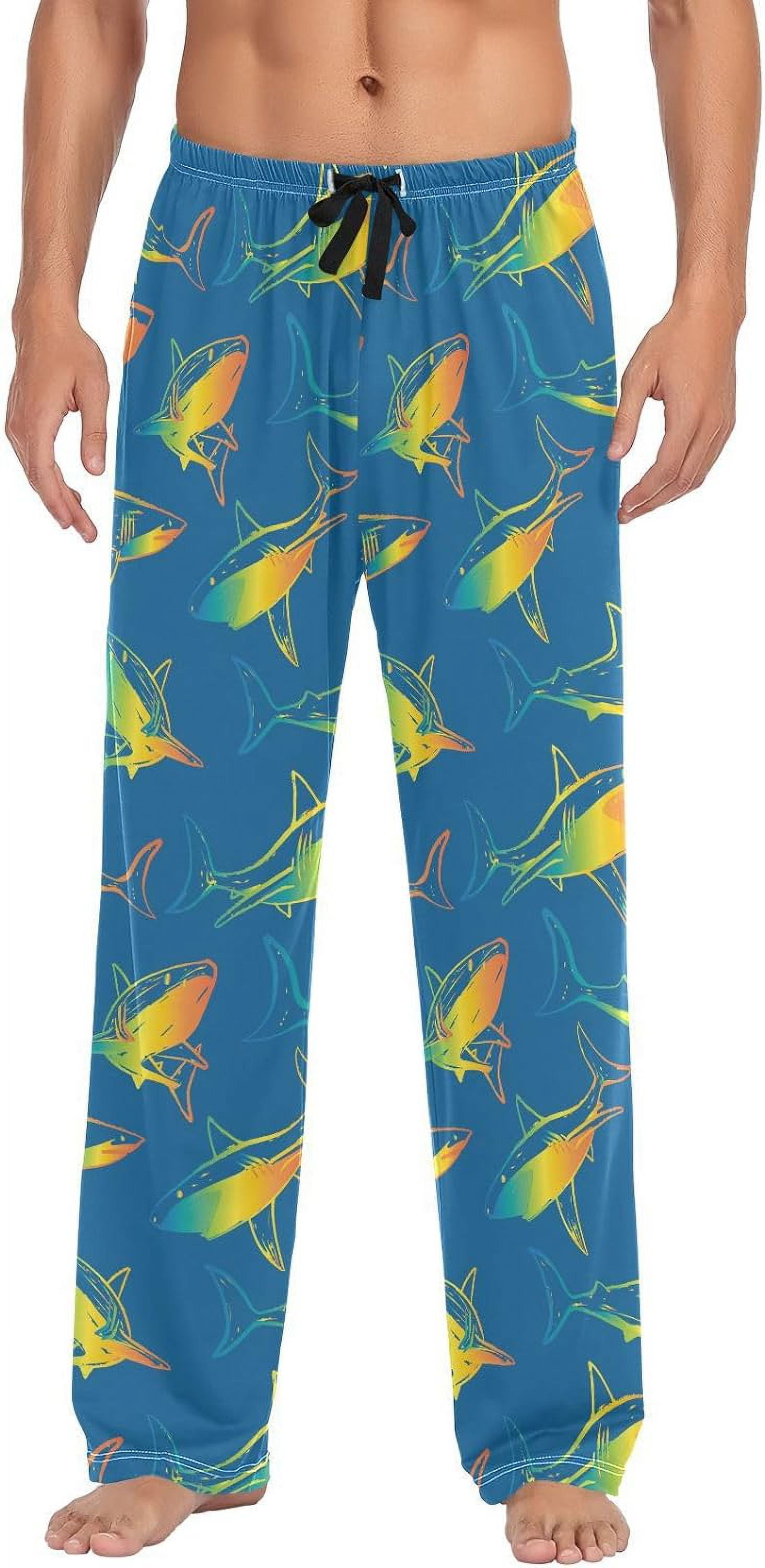 Gradient Shark Men's Pajama Pants, Soft and Comfortable Lounge Sleep ...