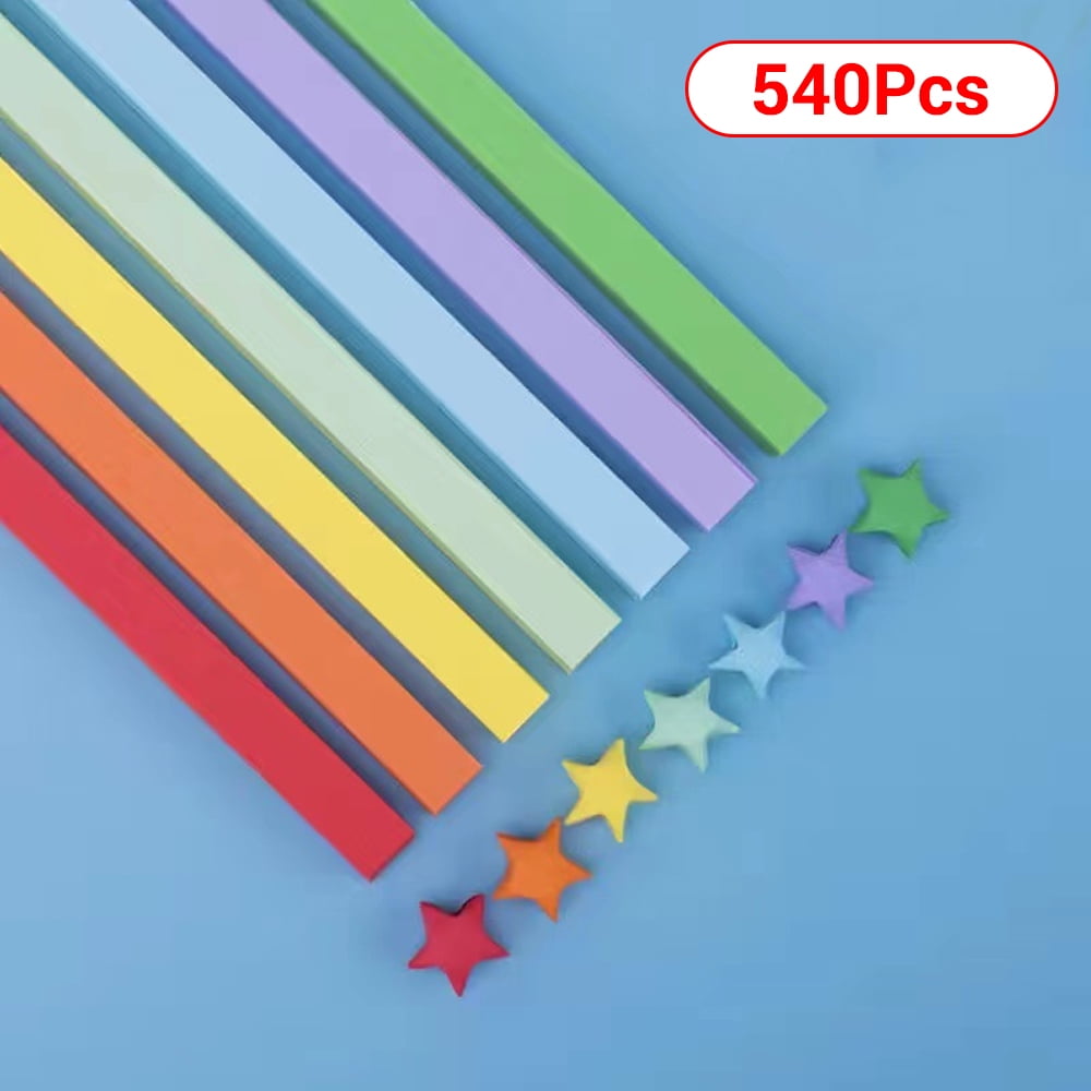 Gradient Star Origami Paper 540pc Star Folding Paper Strips for ...