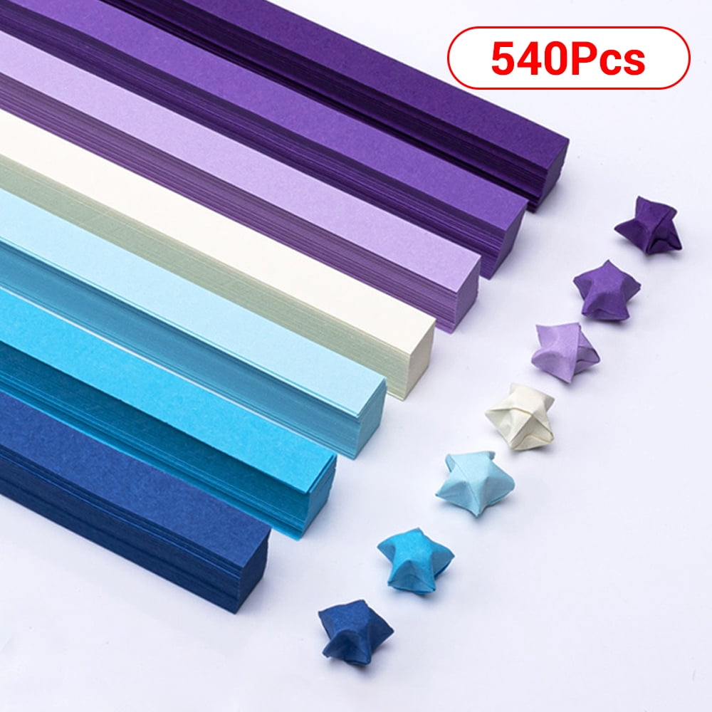 Gradient Star Origami Paper 540pc Star Folding Paper Strips for ...