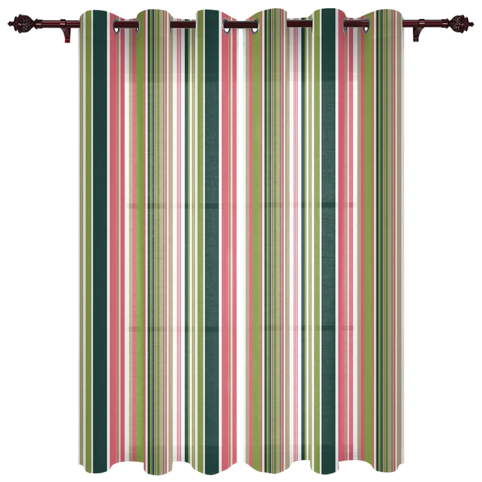 Gradient Stripe Modern Window Curtains for Living Room Bedroom Curtain ...