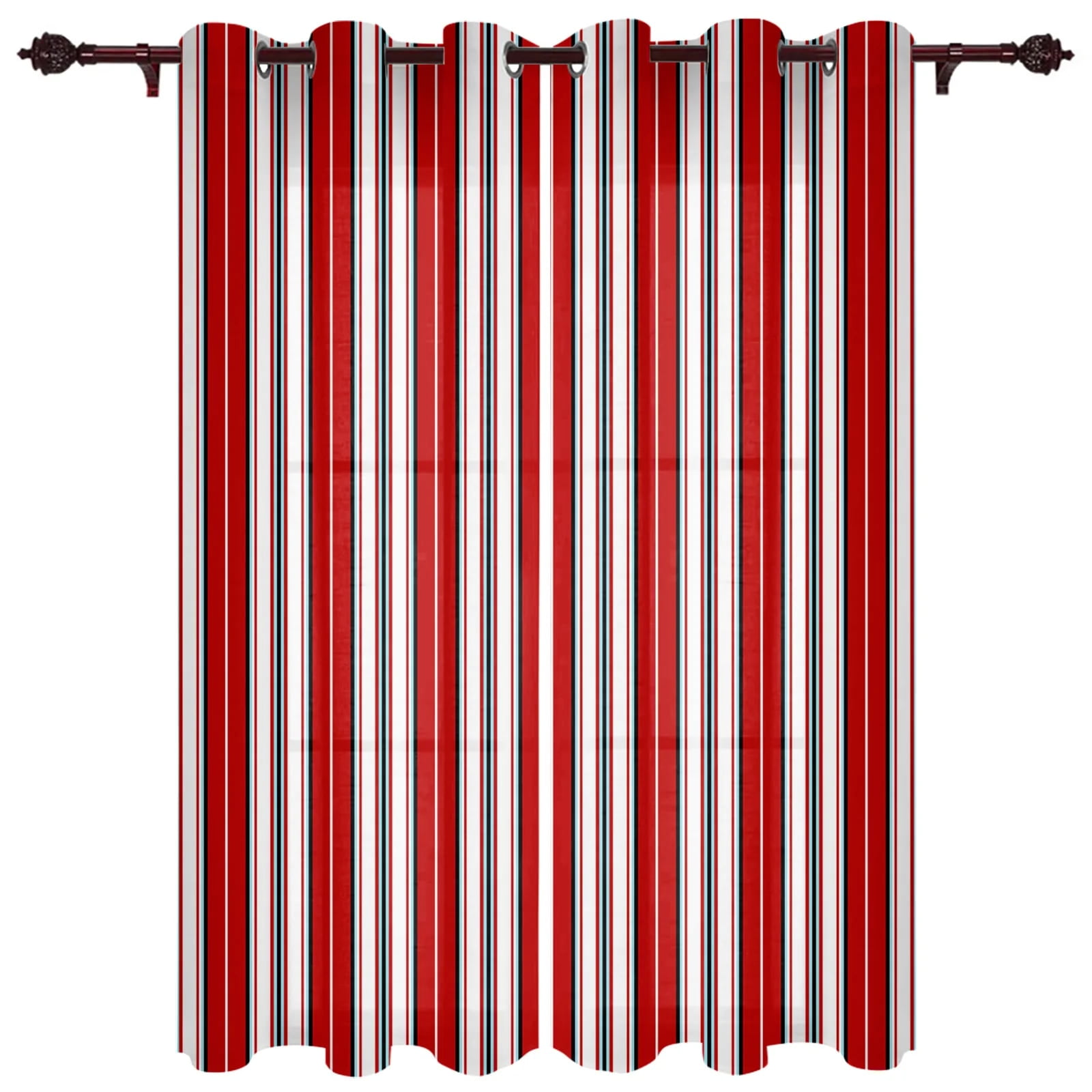 Gradient Stripe Modern Window Curtains for Living Room Bedroom Curtain ...