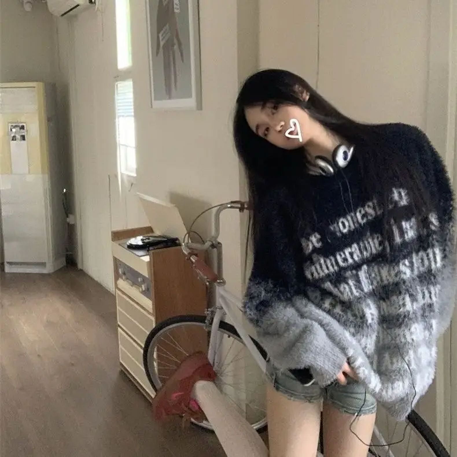 Gradient Sueter Mujer Women Autumn Letter Long Sleeve Top Oversized ...