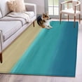 Gradient Teal Area Rugs 3x5 ft Abstract Teal Green Khaki Gradient Water ...