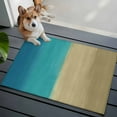 Gradient Teal Blue Front Door Rugs 2x3 ft Abstract Teal Blue Khaki ...