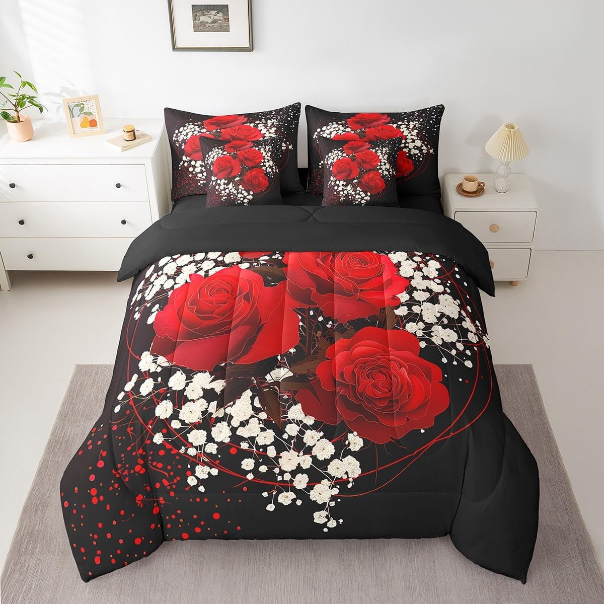 Gradient Tie Dye 7 Piece Comforter Set Full Bed in a Bag Watercolor Ink ...