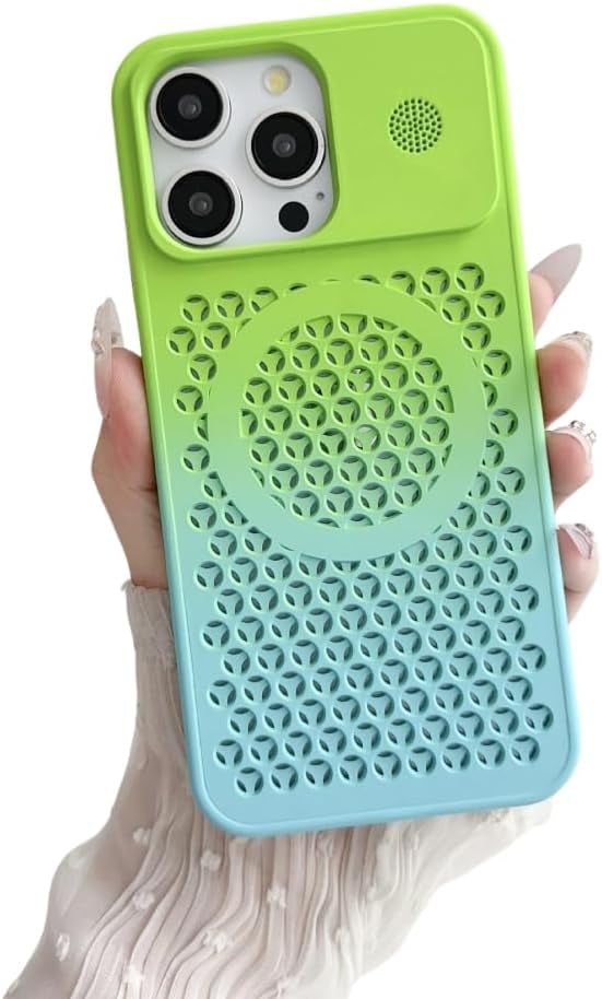 Gradient Two Color Honeycomb Heat Hole Case, Magnetic Suction, Raised ...
