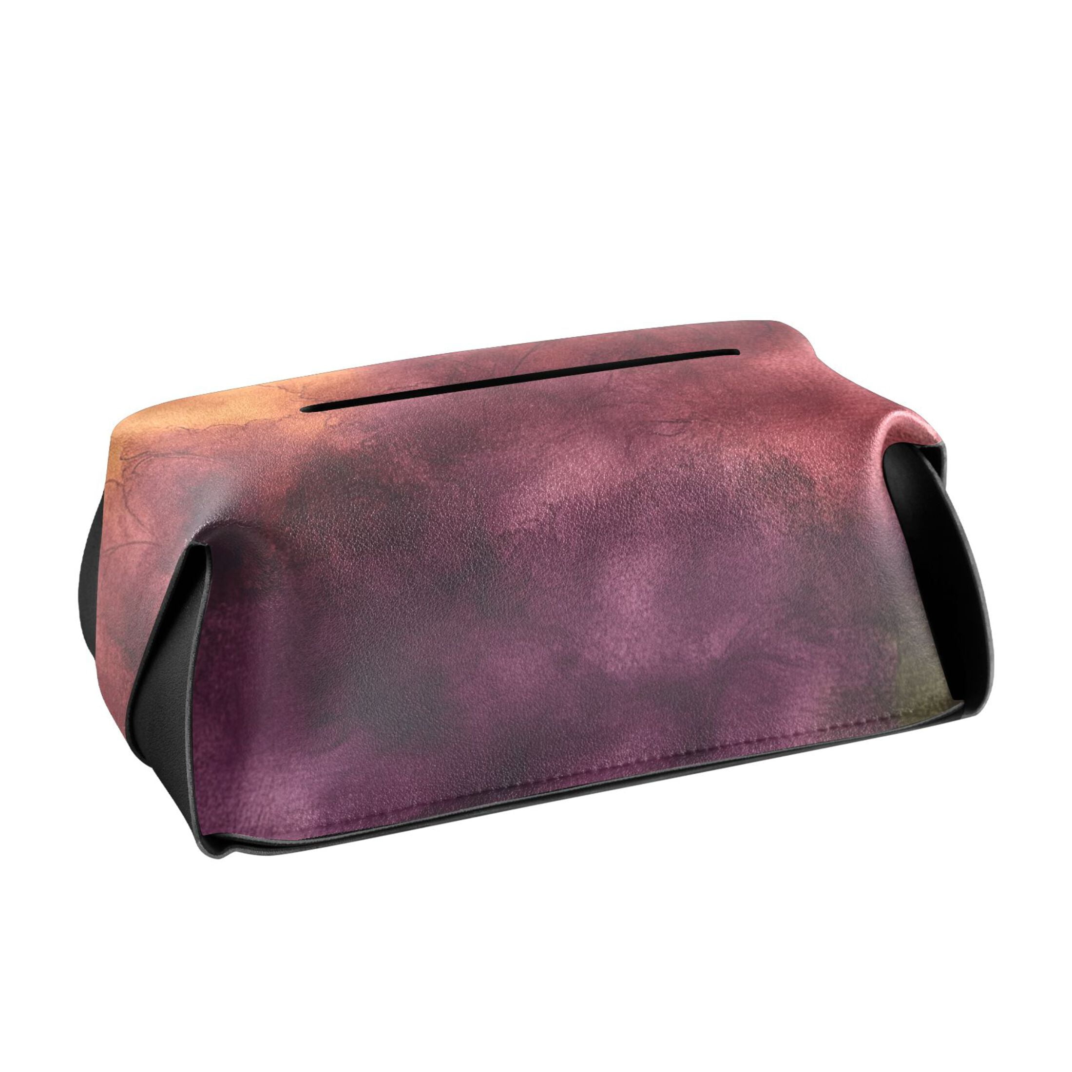 Gradient Watercolor Painting Tissue Box Cover Leather Square Rectangle ...