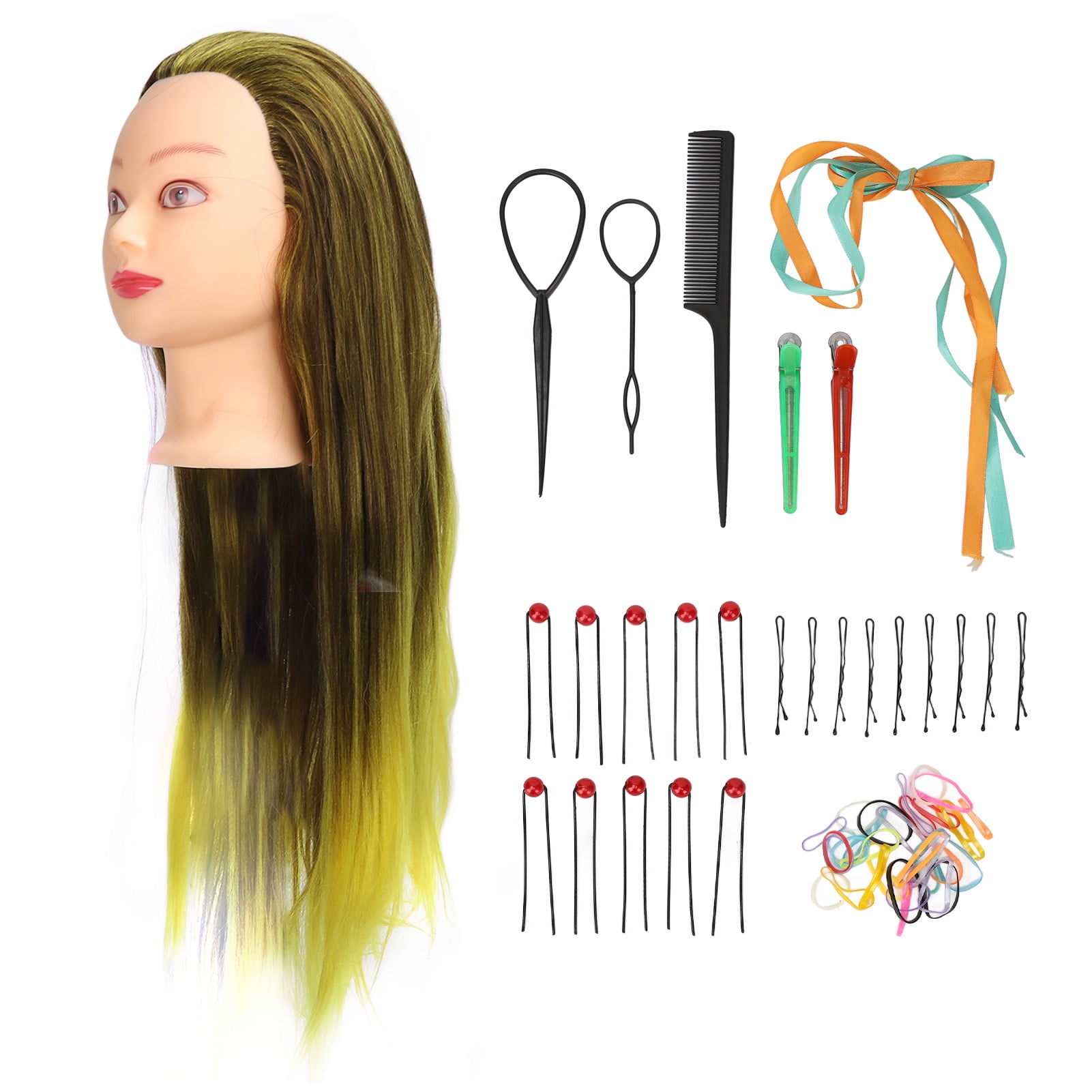 Gradient Wig Hair Mannequin Head Hairdressing Styling Training Braiding ...