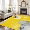 Gradient Yellow Gray Large Area Rugs 5x8 ft Modern Abstract Yellow ...