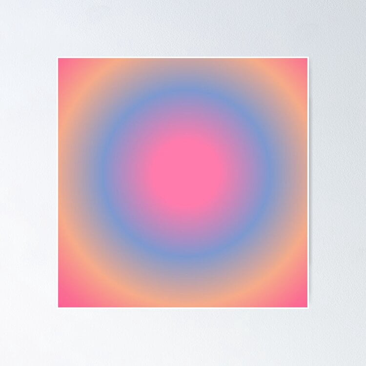 Gradient circle UNFRAMED Poster, 12x18 - Walmart.com
