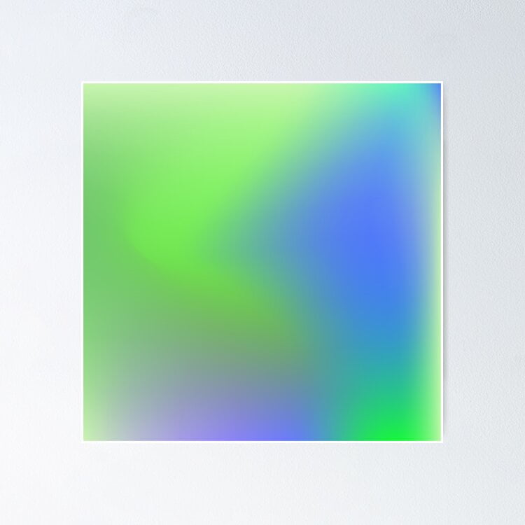 Gradient green to blue UNFRAMED Poster, 24x36 - Walmart.com