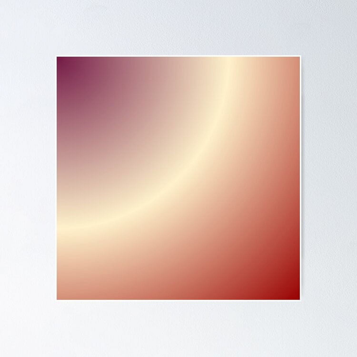 Gradient orange to burgundy ombre fade with arc light beam art UNFRAMED ...