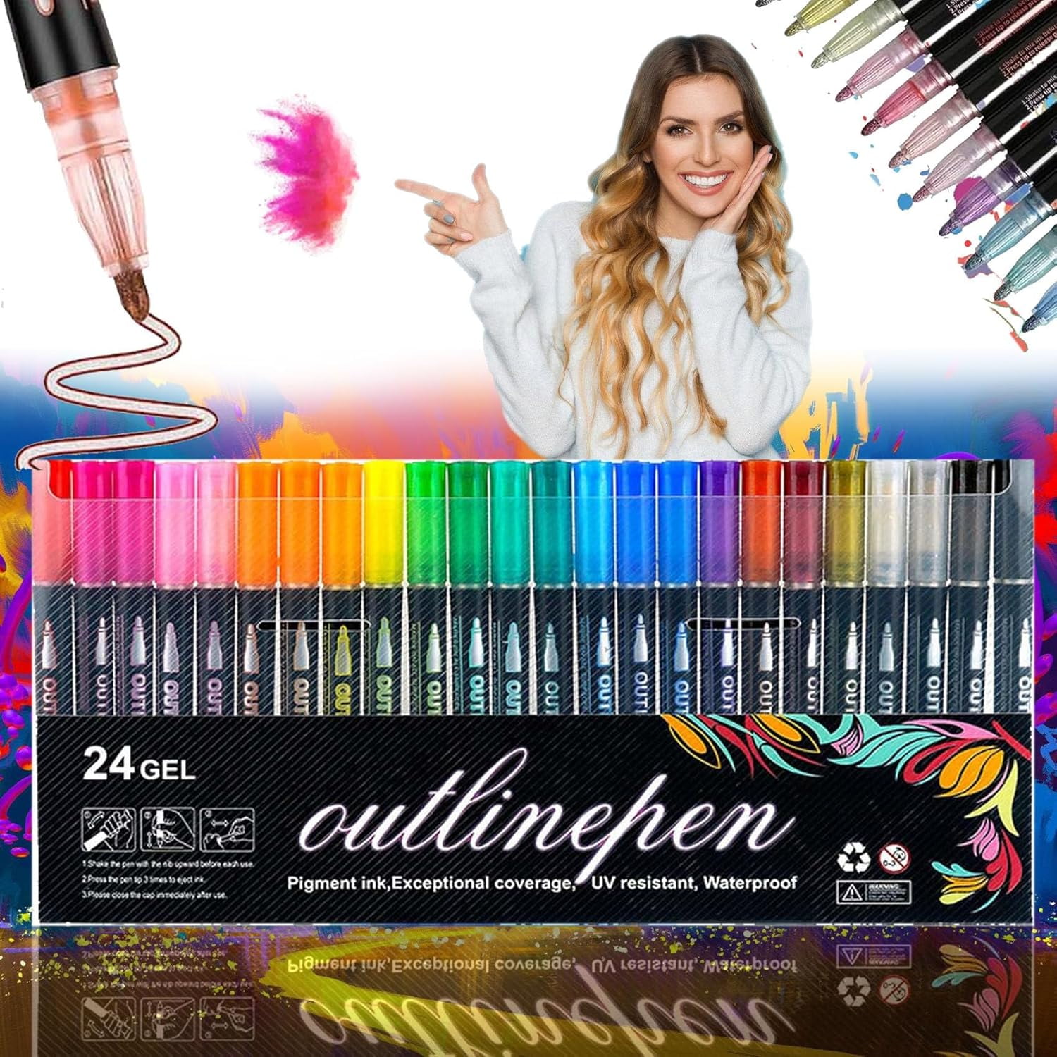 Gradientcolor Marker Pen for Highlight,Sakesfor/Neattidyly Magische ...