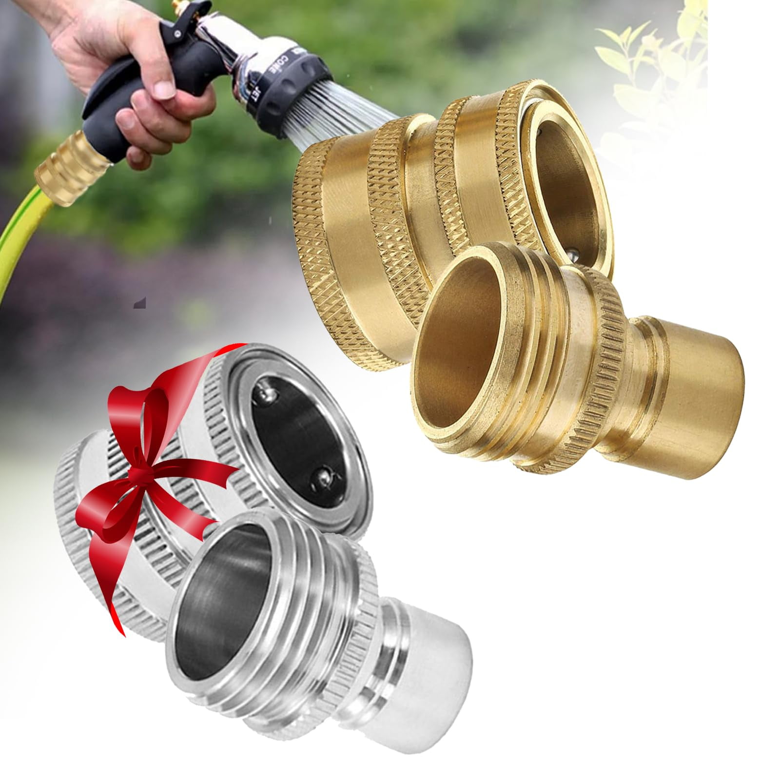 Gradientiscolor Stainless Steel Garden Hose Quick Connect Fittings Set ...