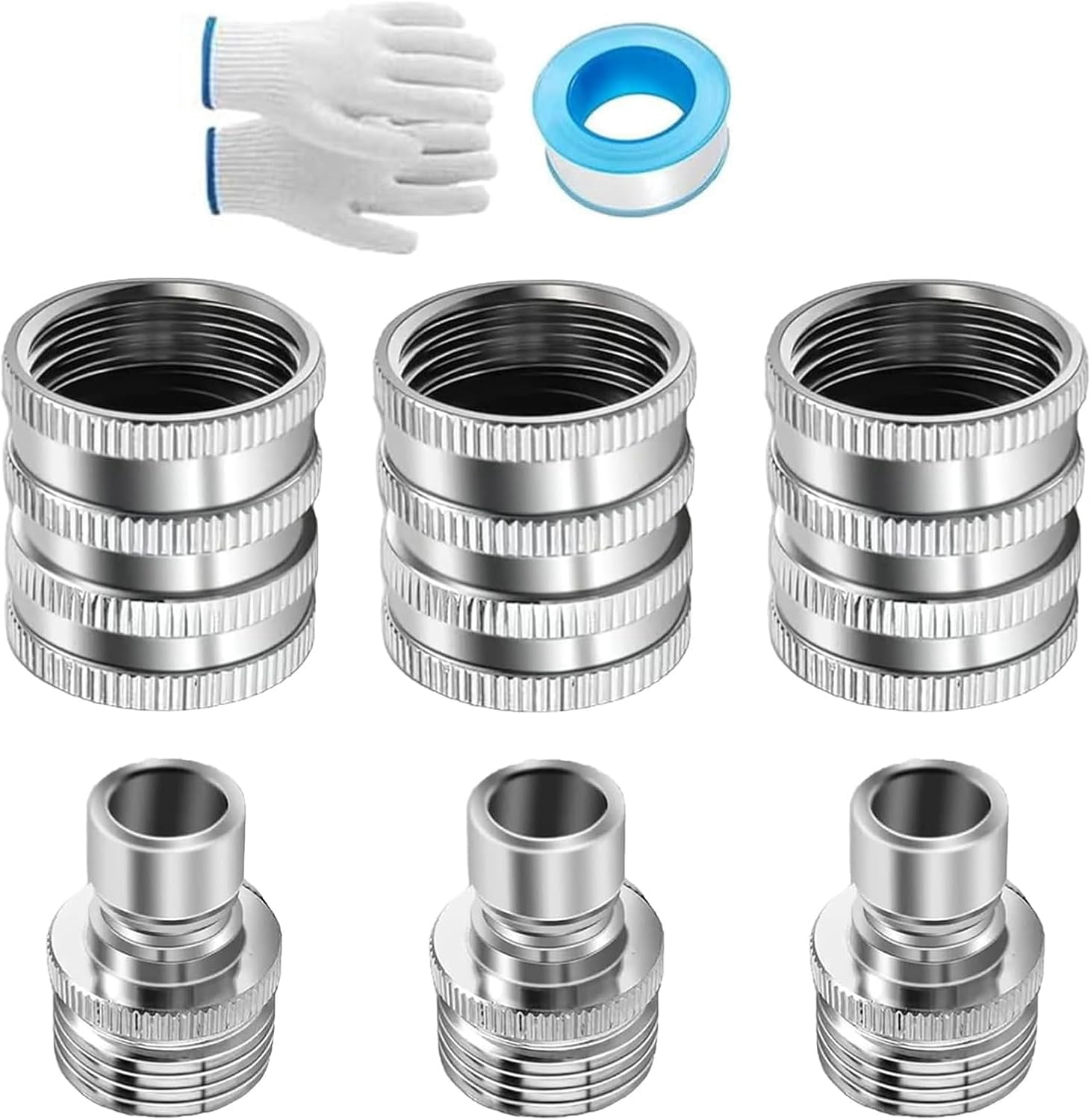 Gradientiscolor Stainless Steel Garden Hose Quick Connect Fittings Set ...