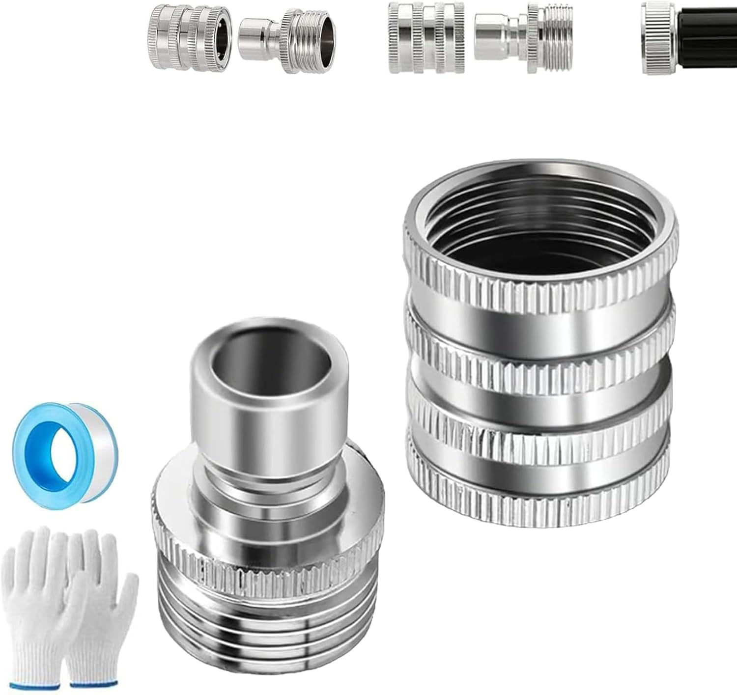 Gradientiscolor Stainless Steel Garden Hose Quick Connect Fittings Set ...