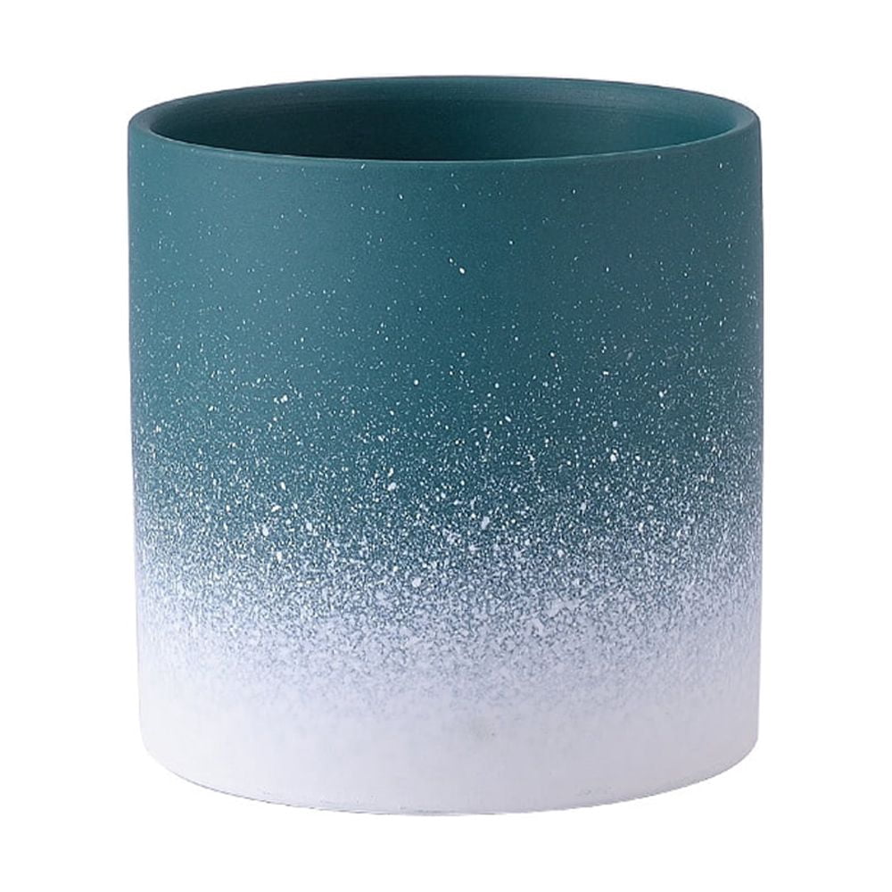 Gradual dark orange Nordic simple round ceramic small flower pot with ...