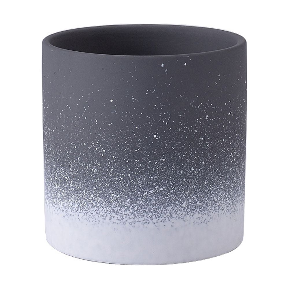 Gradual dark orange Nordic simple round ceramic small flower pot with ...