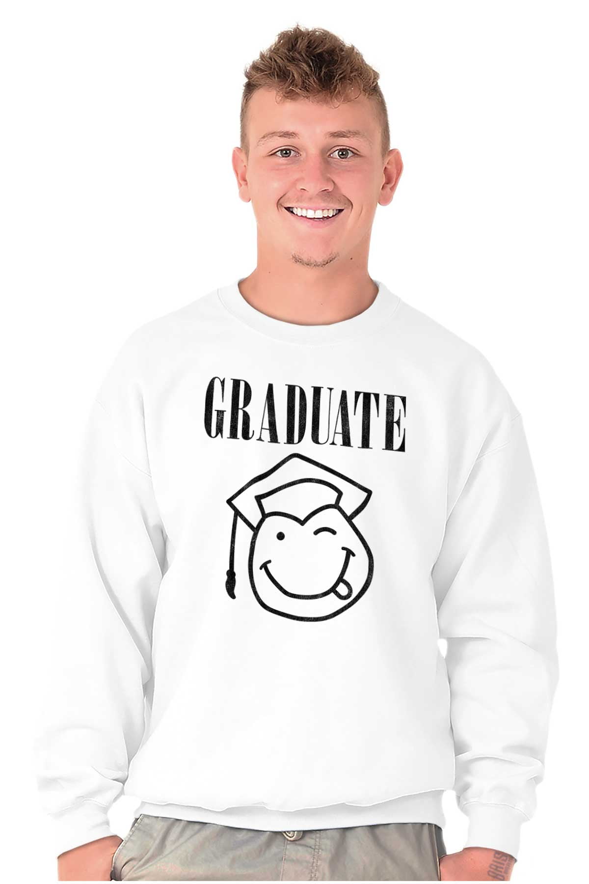 Graduate 90s Throwback Graduation Sweatshirt for Men or Women Brisco ...