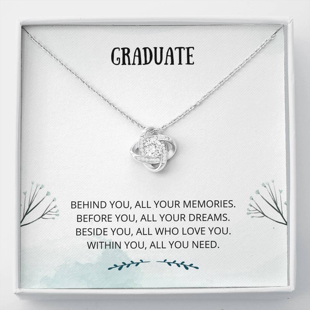 Graduate - Beginnings - Love Knot Necklace - Daughter, Graduation Gift ...