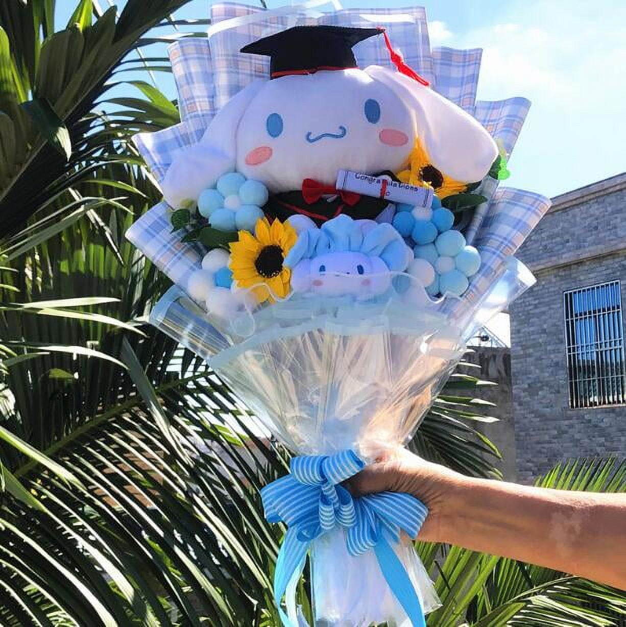 Graduate Cartoon My Melody Kuromi Cinnamoroll Plush Doll Toy Creative ...