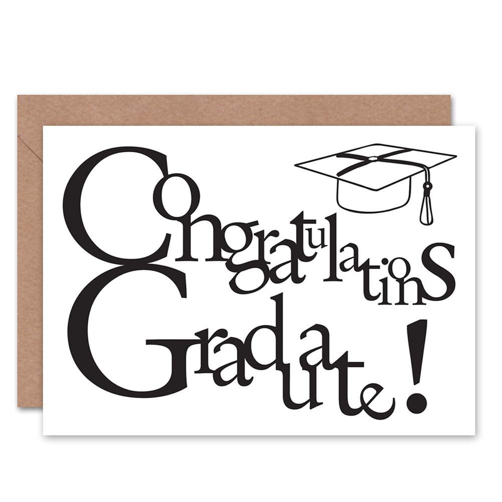 Graduate Congratulations Greetings Card Plus Envelope Blank inside ...