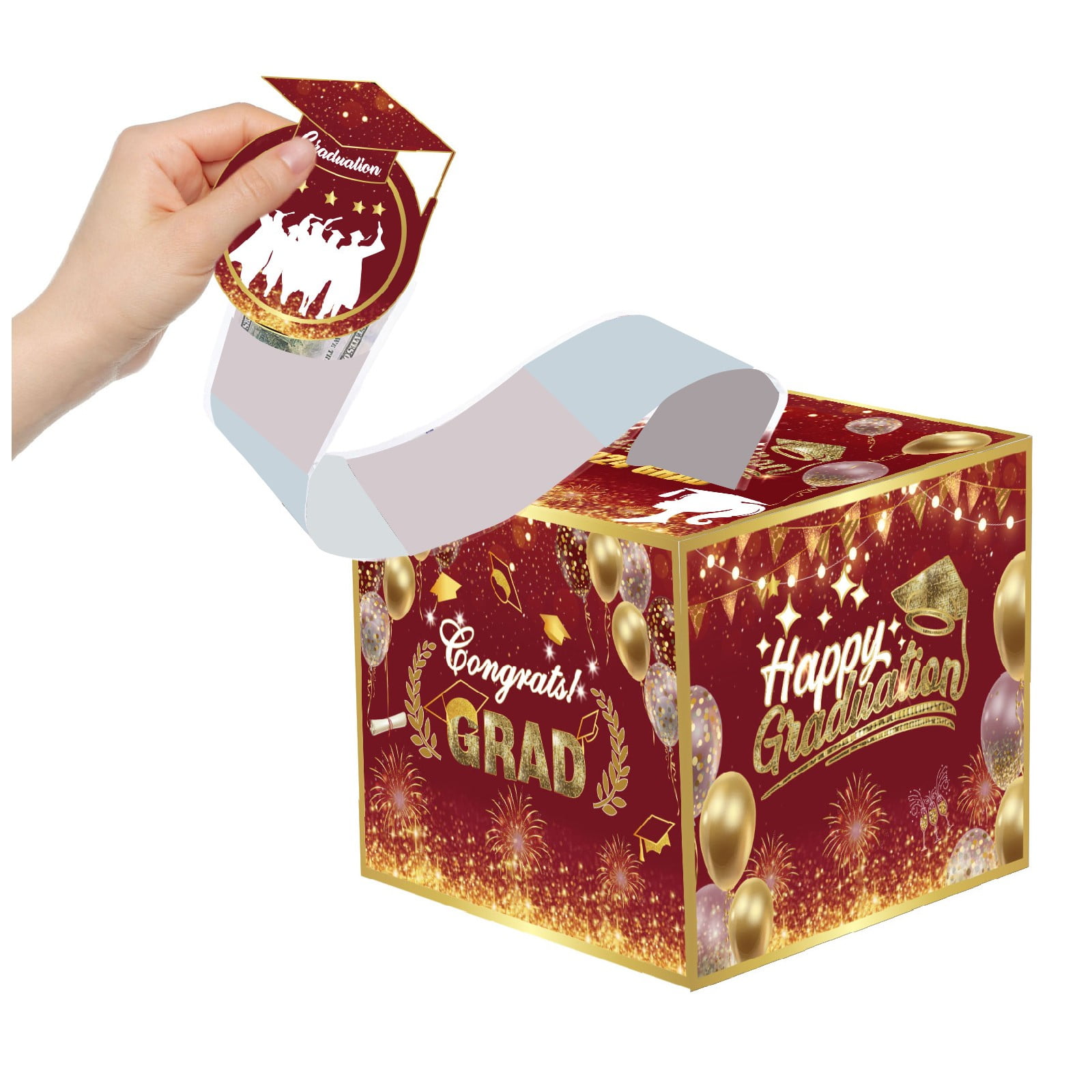 Graduate Money Box Cash Gift Pull, Cash Gift Box, Cash Gift Black Money ...
