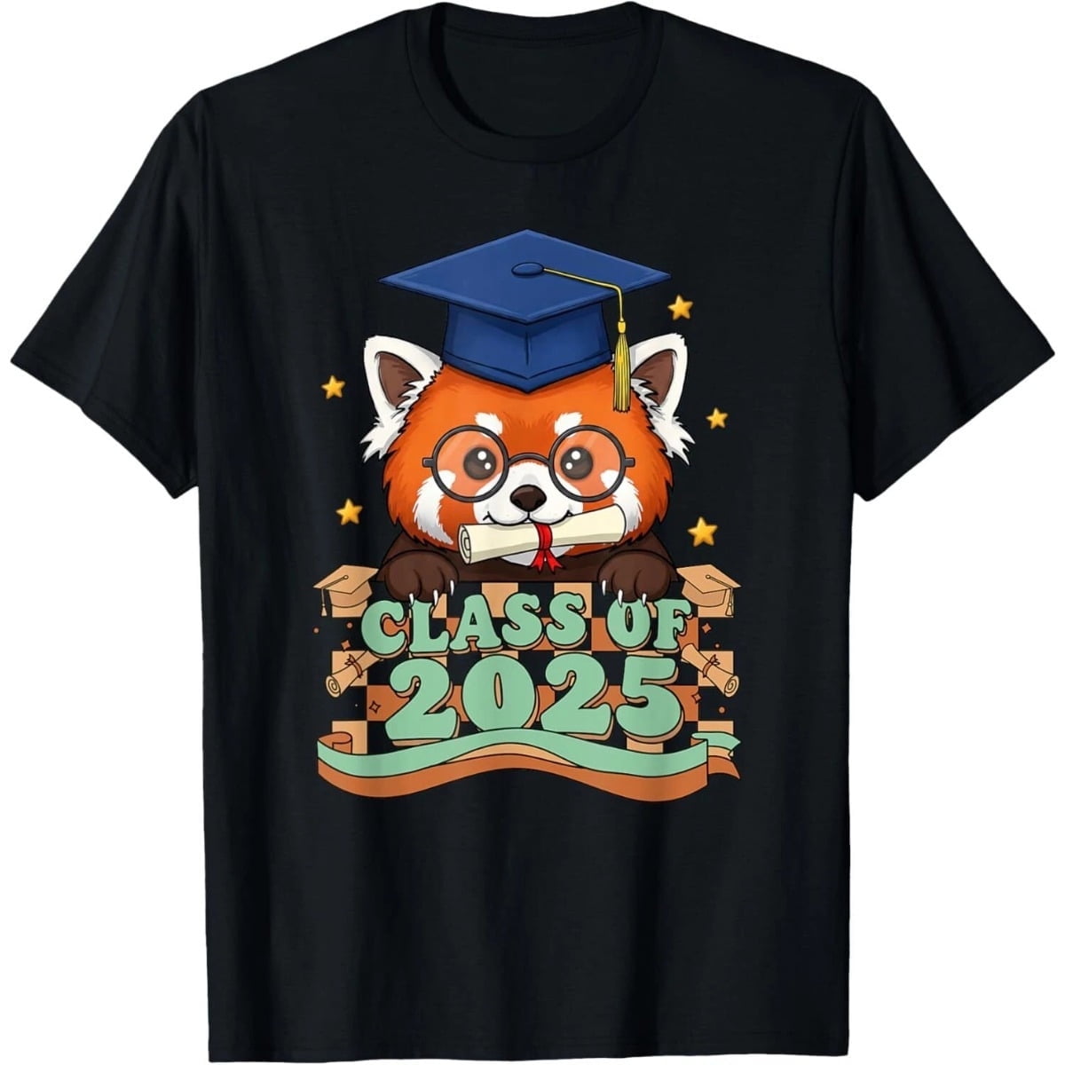 Graduate Red Panda Class Of 2025 Graduation T-Shirt - Walmart.com