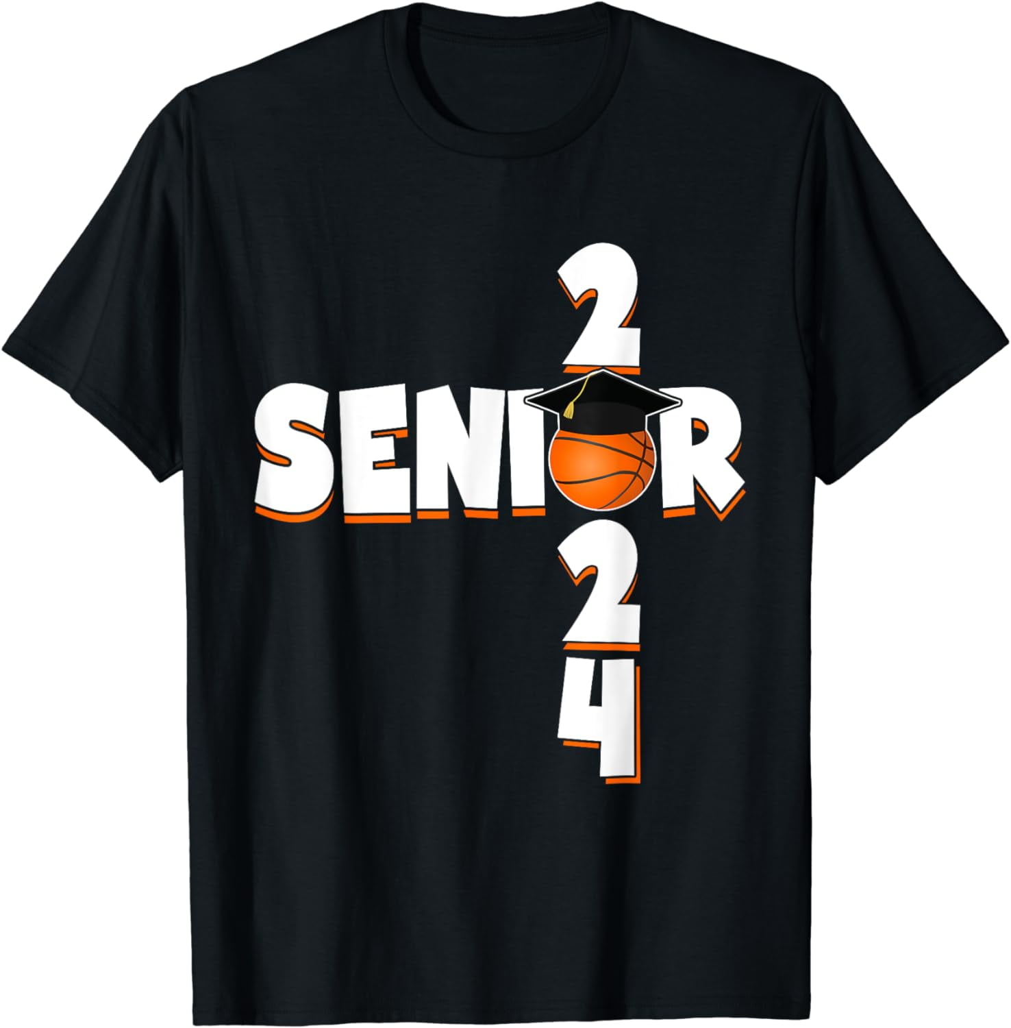 Graduate Senior Class of 2024 Basketball Player Graduation T-Shirt ...