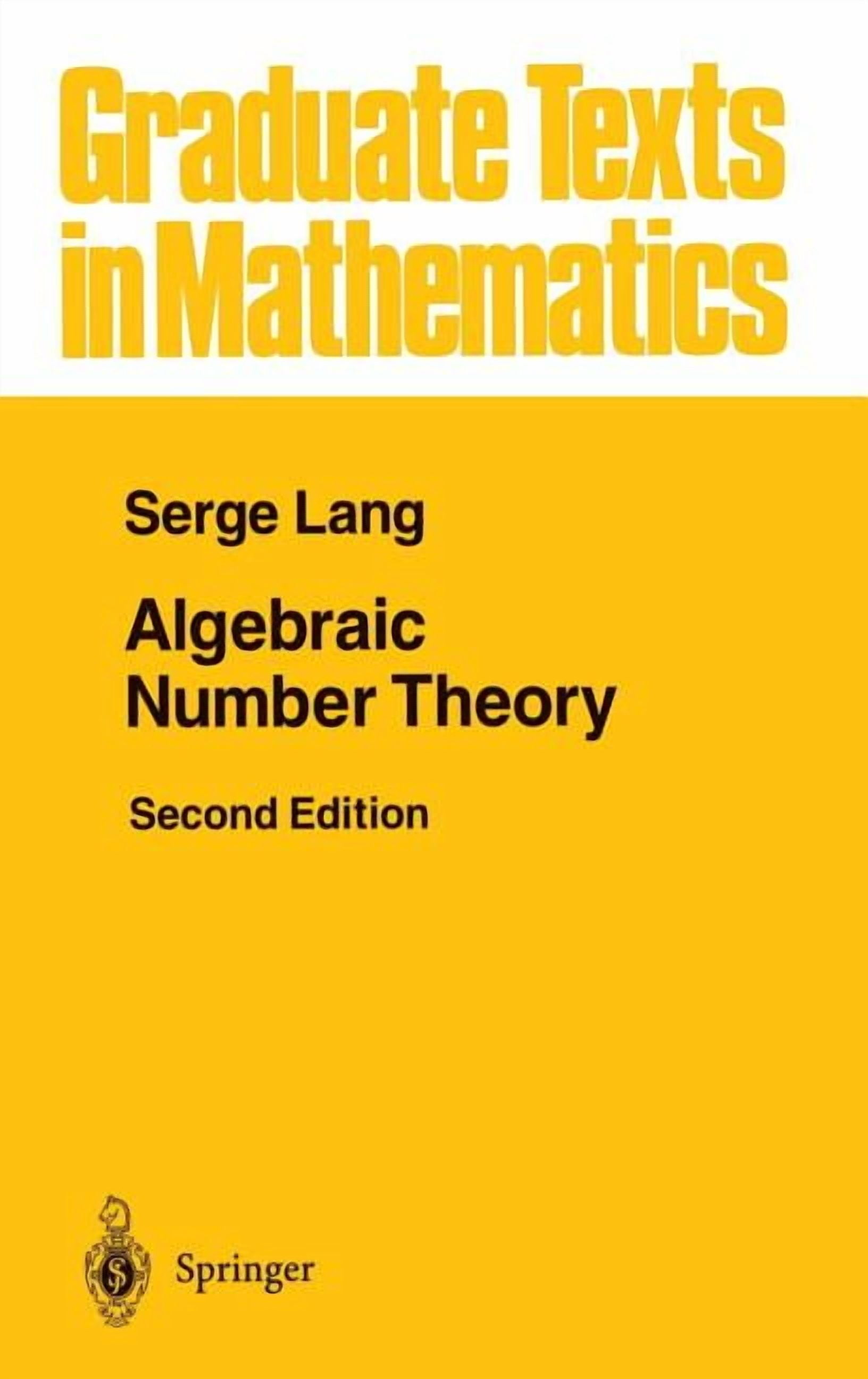 Graduate Texts in Mathematics Algebraic Number Theory, Book 110 ...