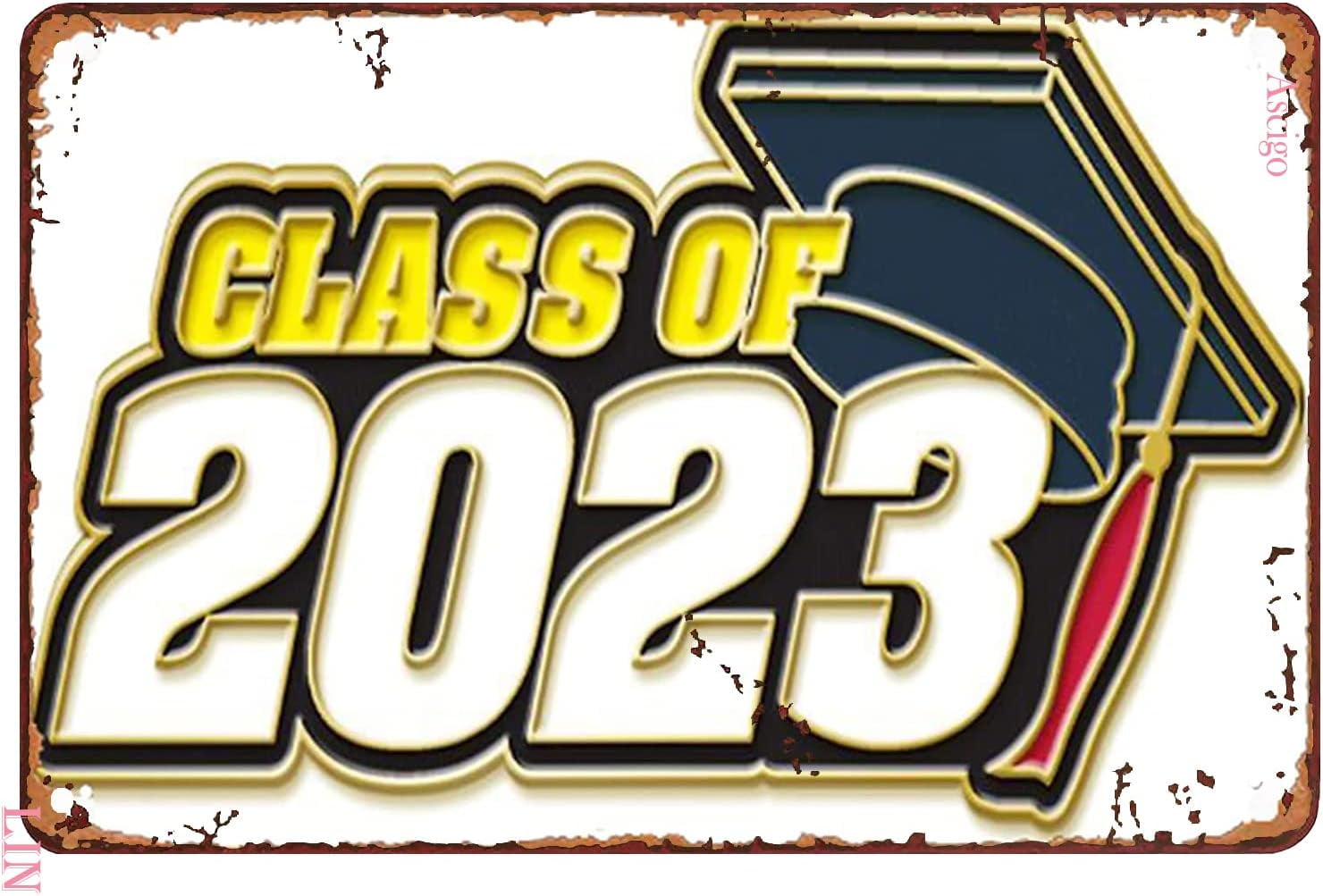 Graduate Yard Signs 2023 Class of 2023 Vintage Metal Decor for Table ...
