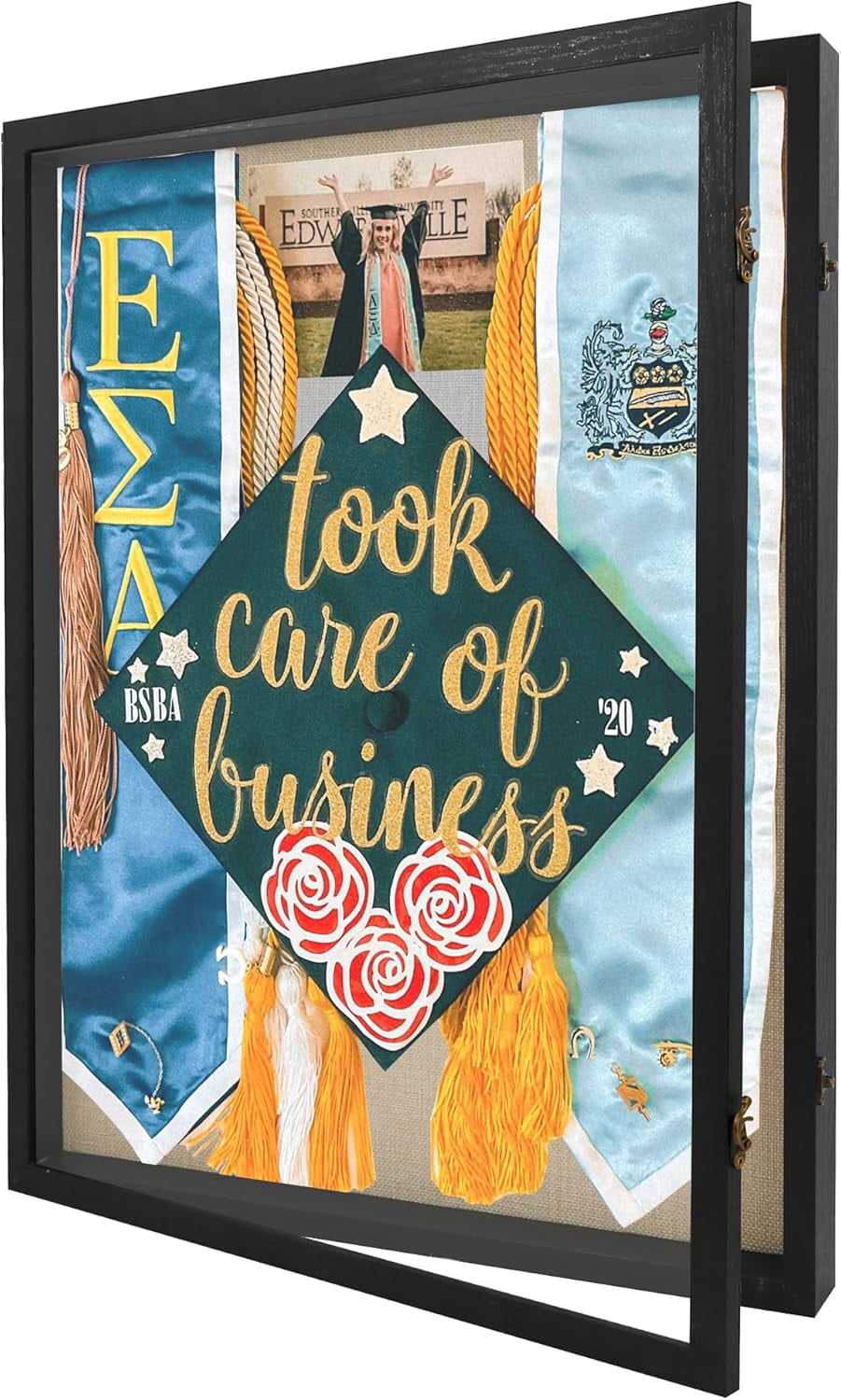 GraduatePro Graduation Shadow Box Frame 18x24 Display Case with Linen ...