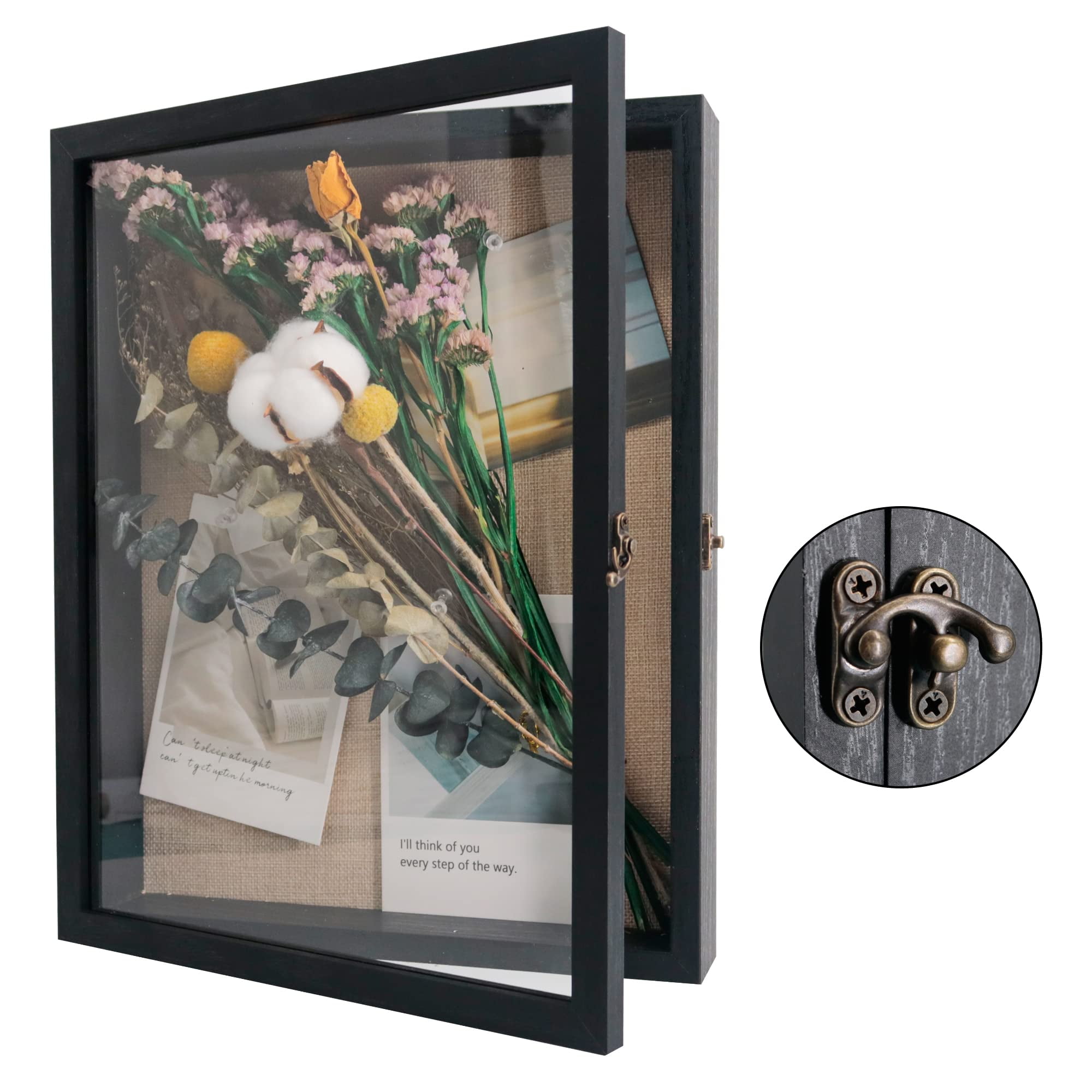 GraduatePro Shadow Box Frame 11x14 Display Case with Linen Back, Real ...