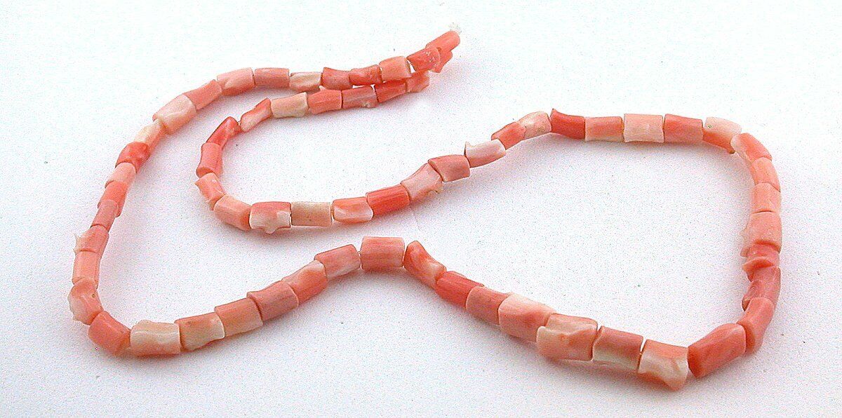 Graduated 5mm to 7.9mm Branch Italian Angel Skin Coral 15 Inch Bead ...