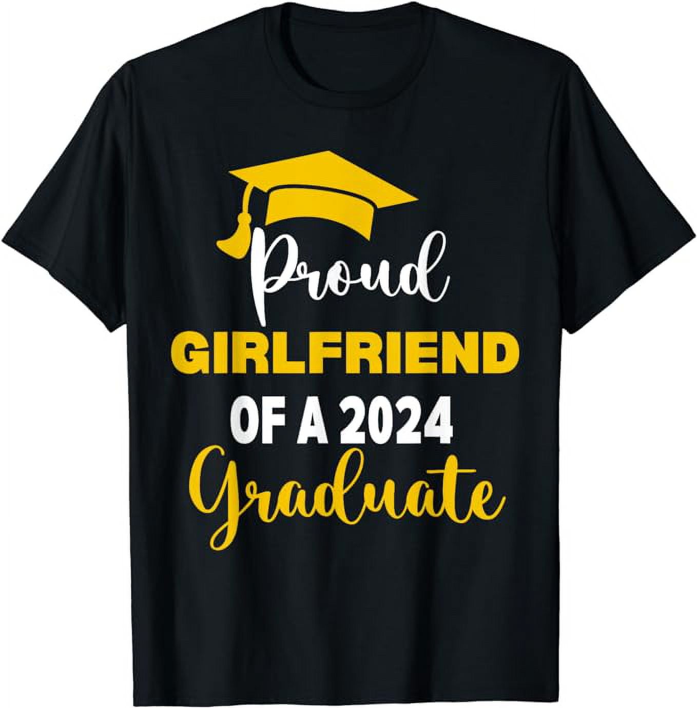 Graduated Class of 2024 Proud Girlfriend Matching Family T-Shirt ...