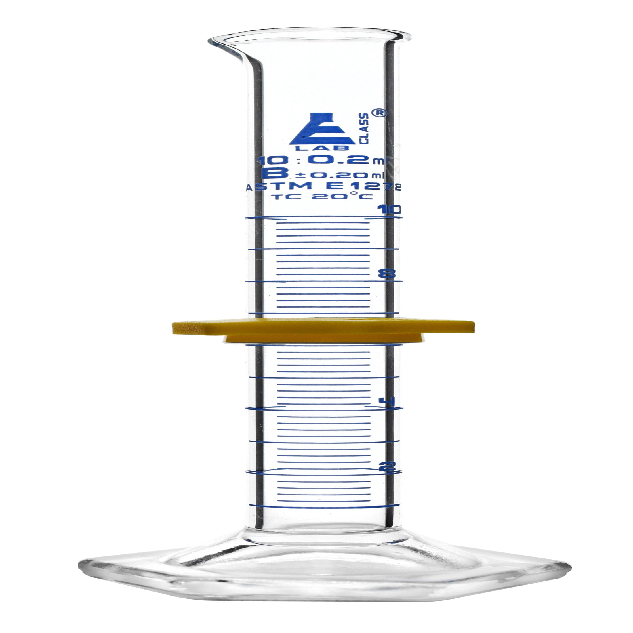 Graduated Cylinder, 10mL - ASTM, Class B Tolerance ±0.20mL - Protective ...
