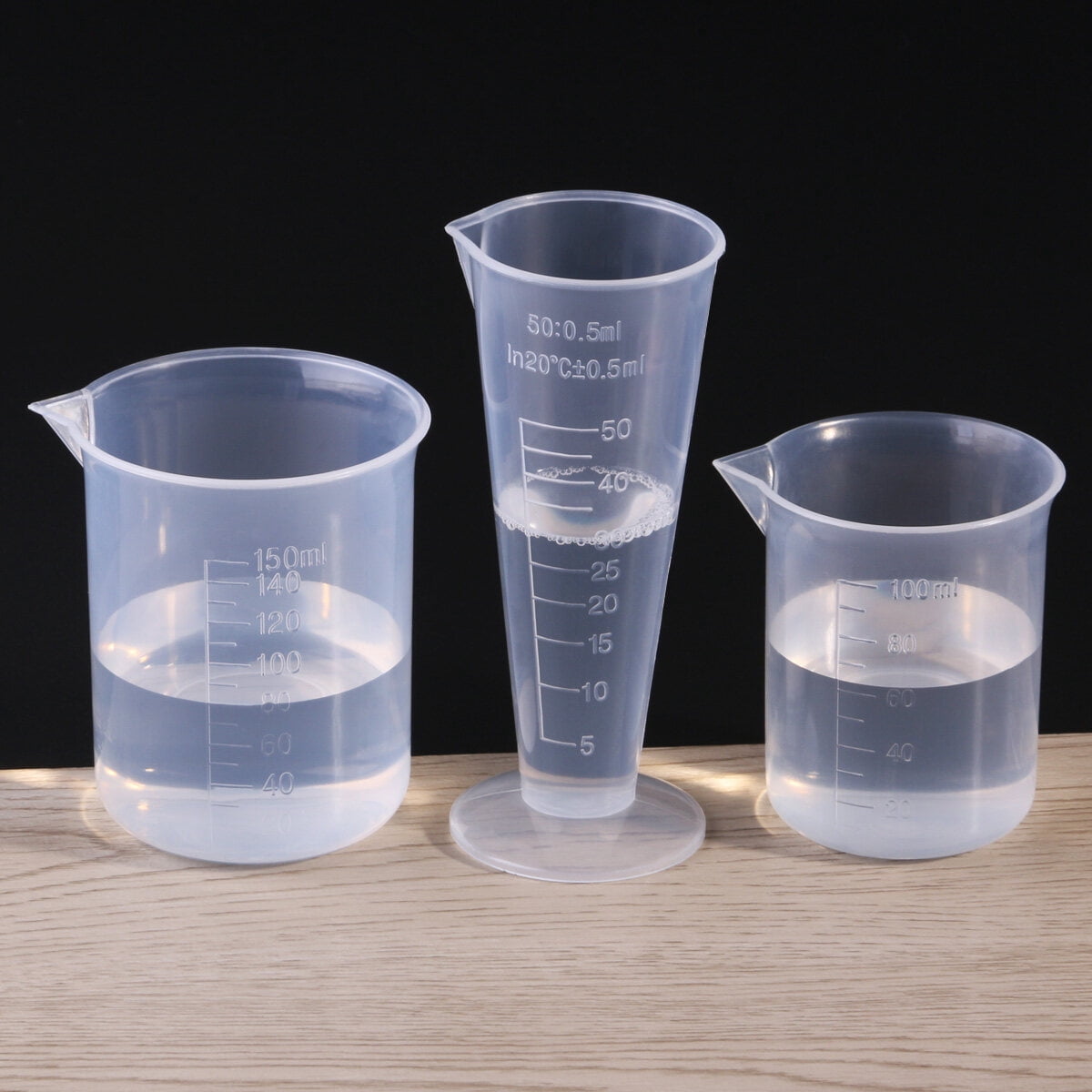 OUNONA Plastic Graduated Measuring Beaker for Laboratory Use Chemically ...
