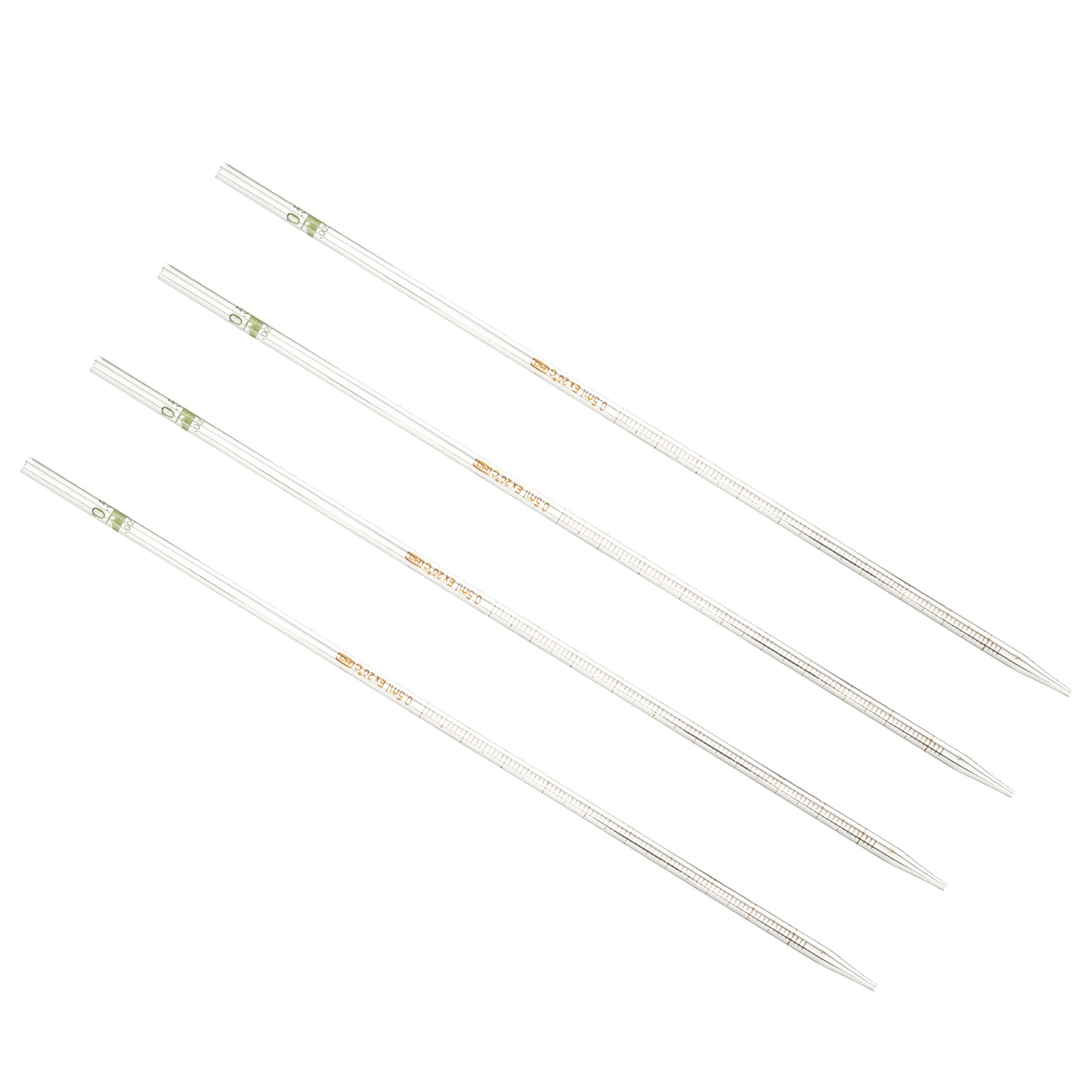 Graduated Dropper Pipettes 4 Pcs 0.5ml Reusable Borosilicate Glass ...