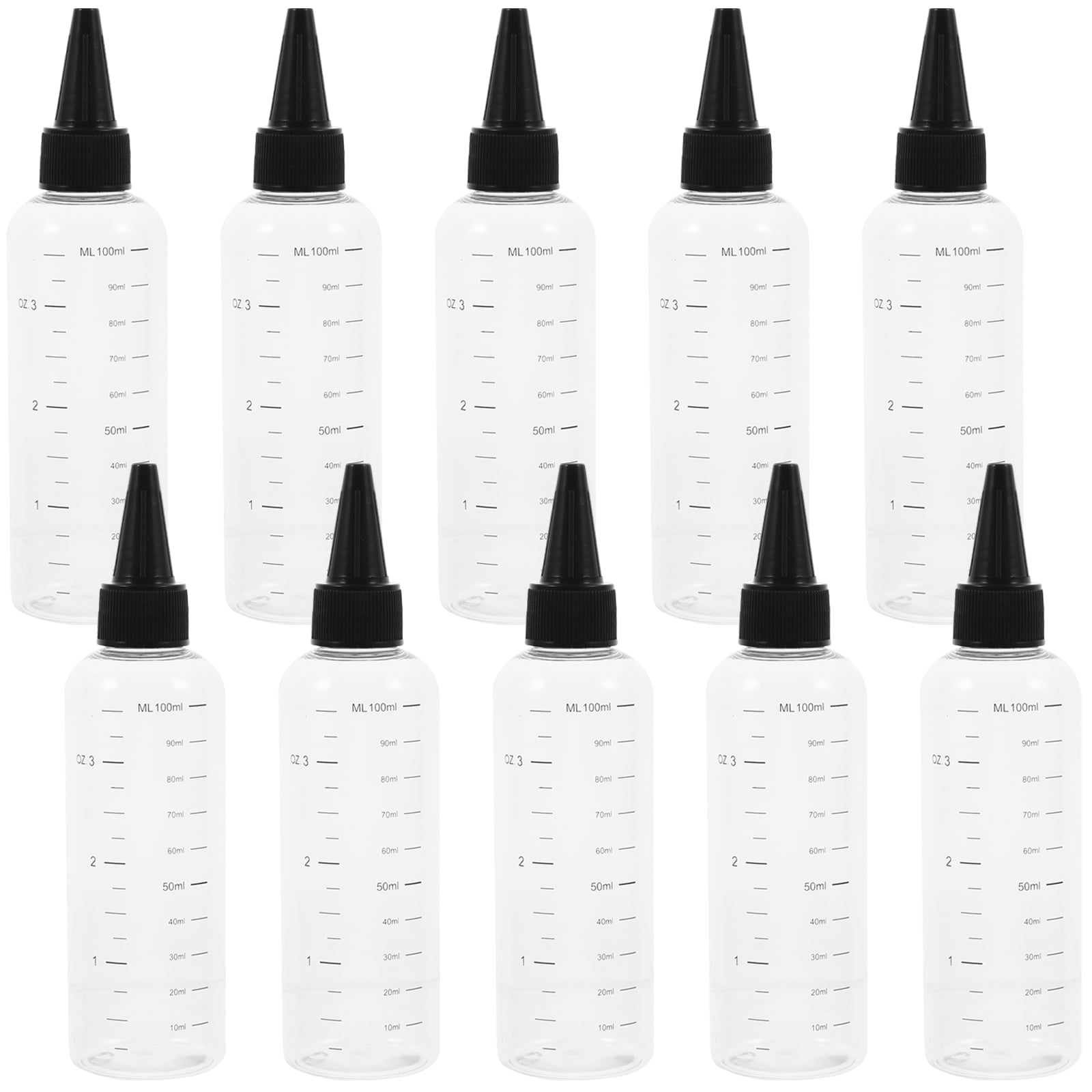 Graduated Pointed Bottle 10 Pcs Refillable Empty Liquid Bottles Squeeze ...