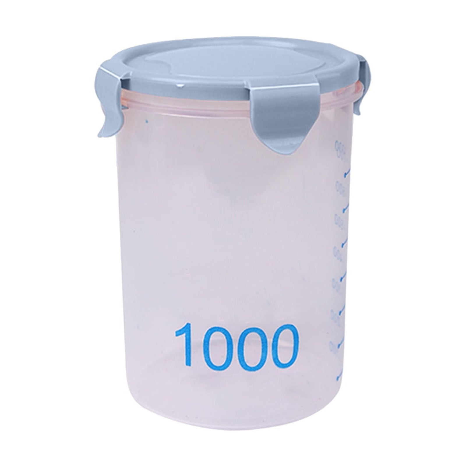 Graduated Round Storage Jars with Airtight Lids, Plastic Kitchen ...