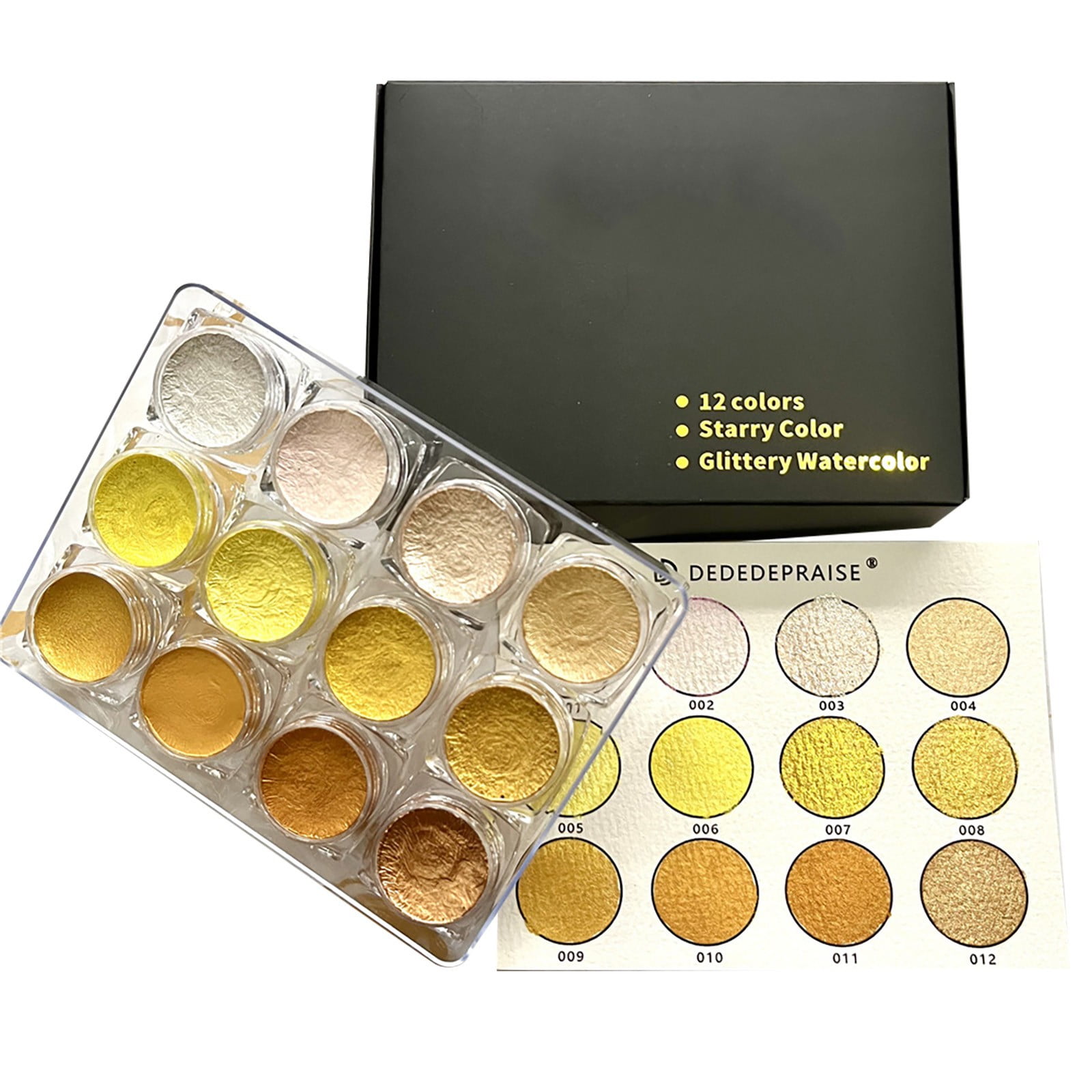 Graduated cylinder special offer! 12 Color Glitter Watercolor Paints ...