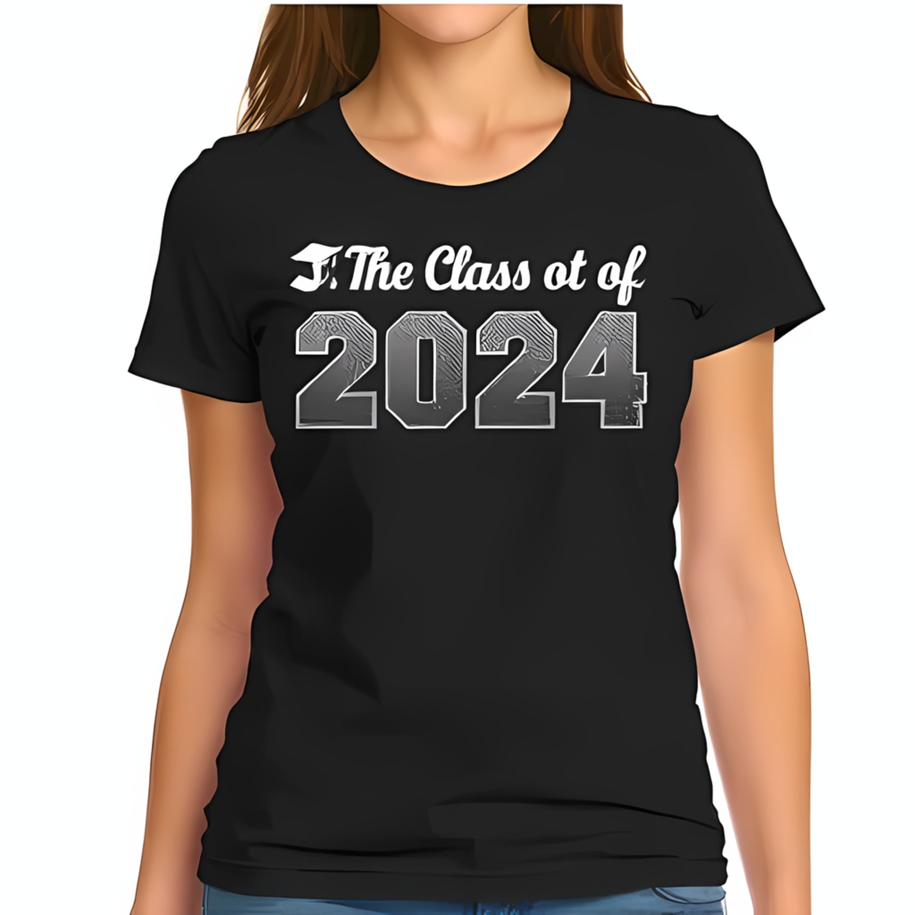 Graduation 2024 Cotton Short Sleeve T-Shirt - Stylish Black Tee with ...