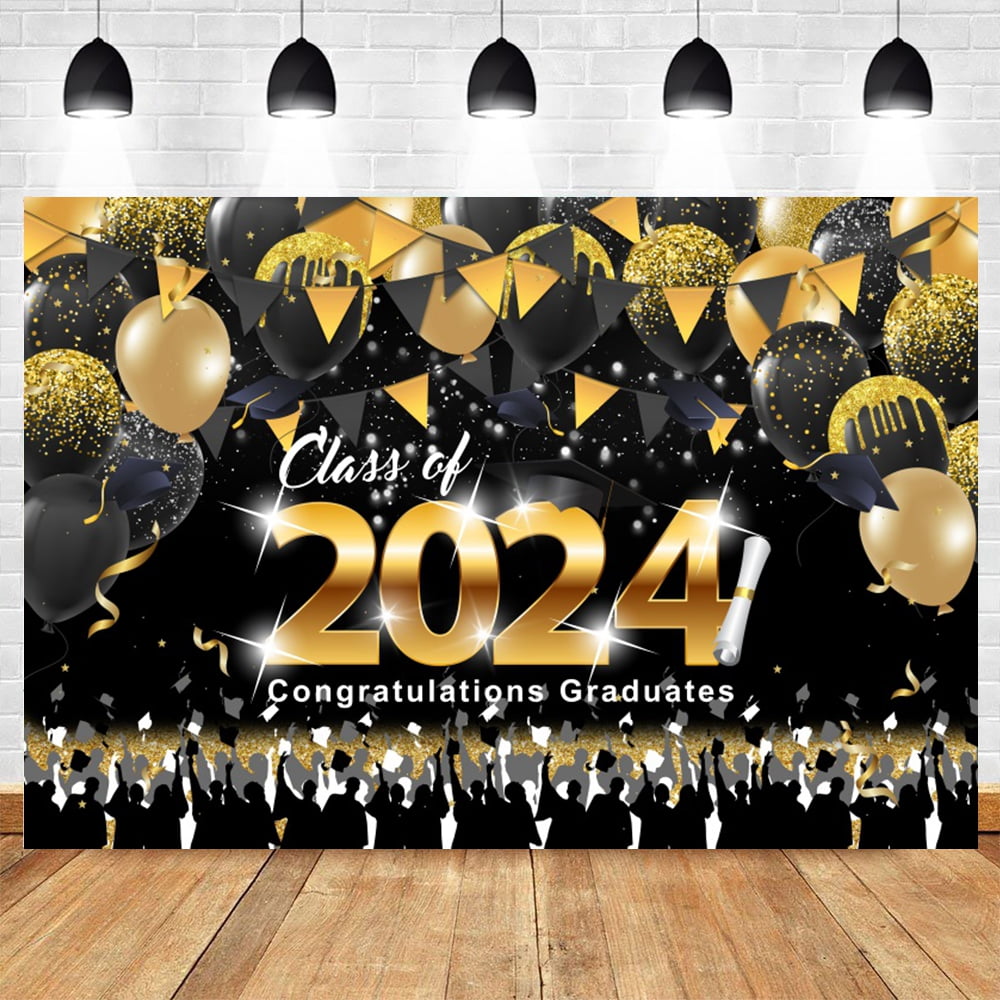 Graduation 2024 Photography Background Class of Congrats Grad Backdrop ...