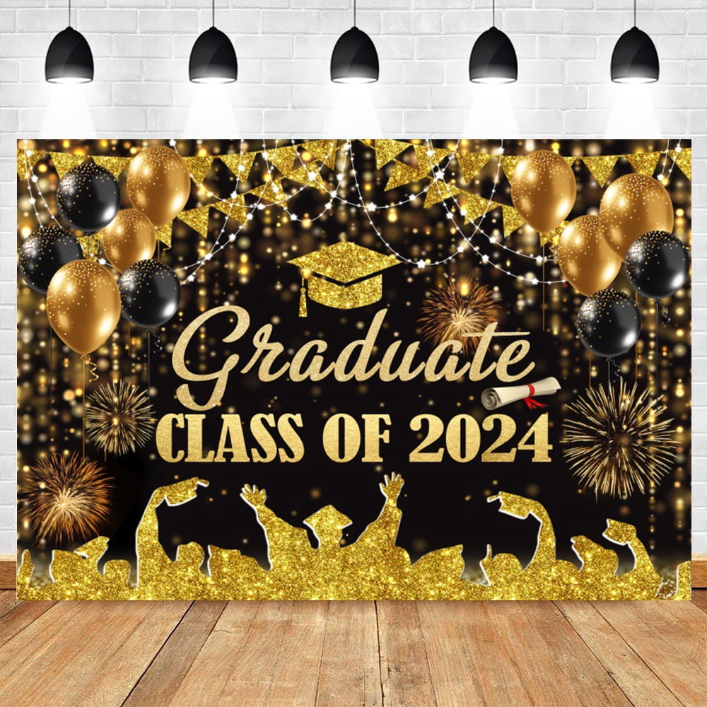 Graduation 2024 Photography Background Class of Congrats Grad Backdrop ...