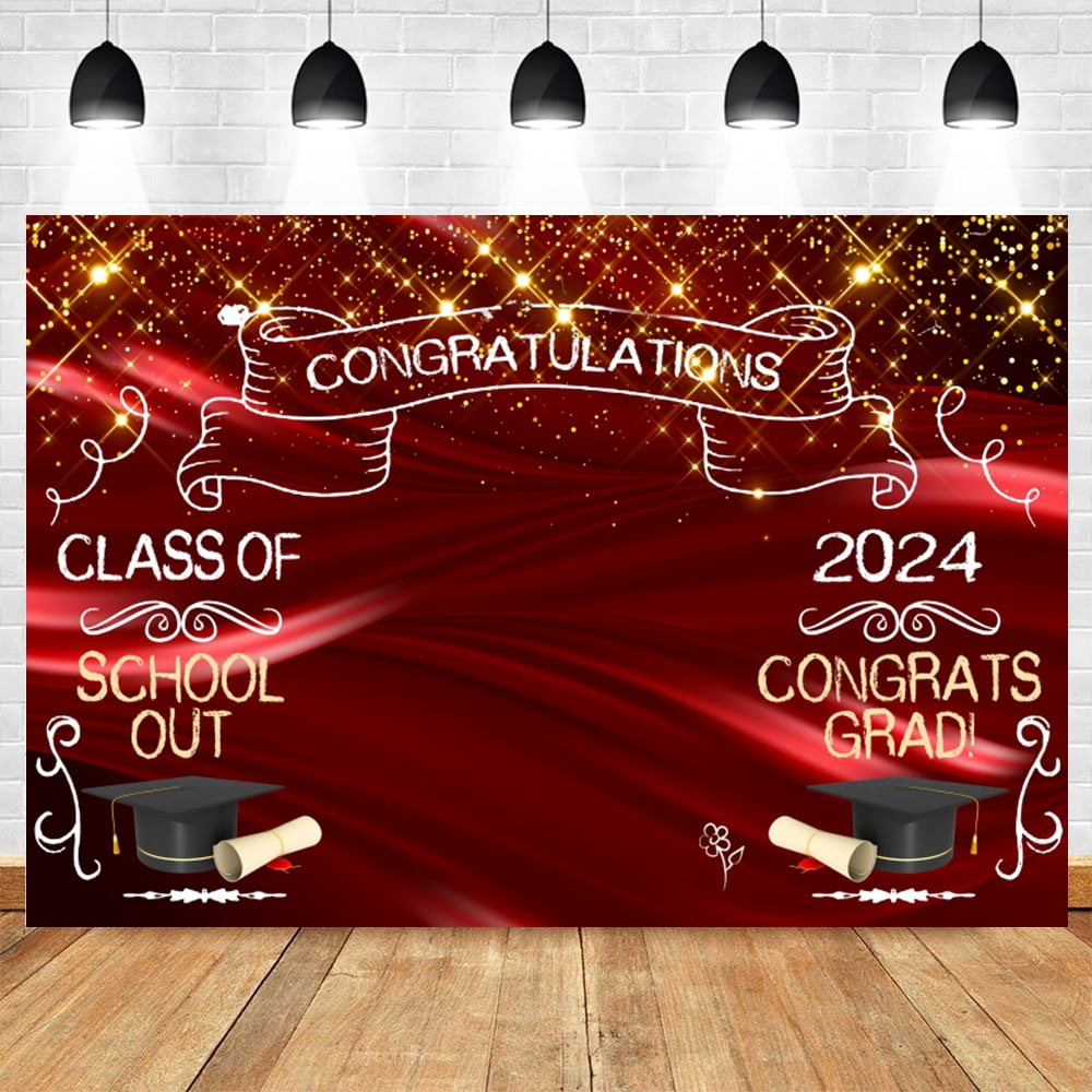 Graduation 2024 Photography Background Class of Congrats Grad Backdrop ...