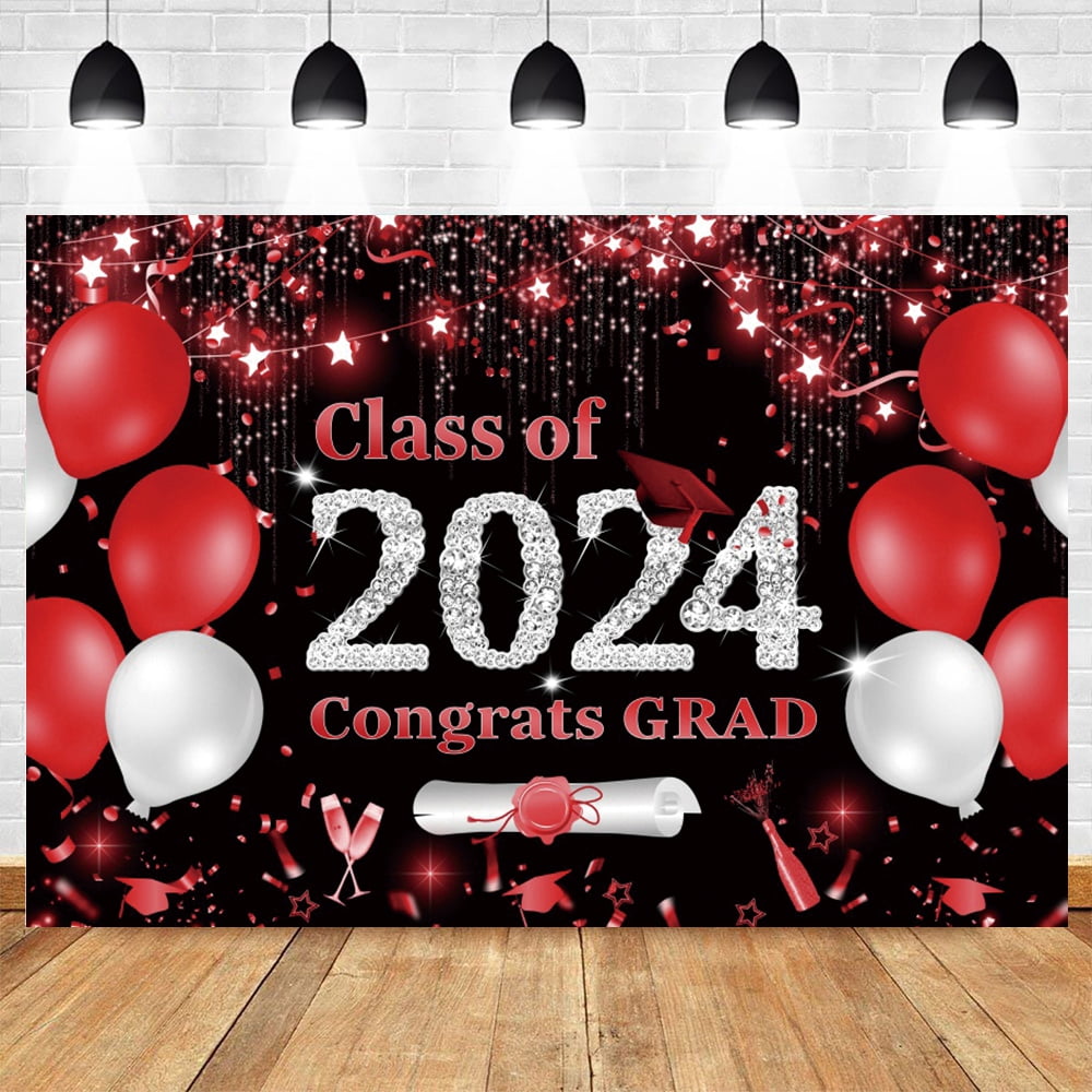 Graduation 2024 Photography Background Class of Congrats Grad Backdrop ...