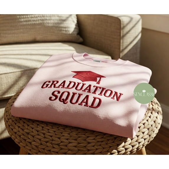 Graduation 2025 Squad Embroidered Sweatshirt, Senior 2025 Crewneck ...